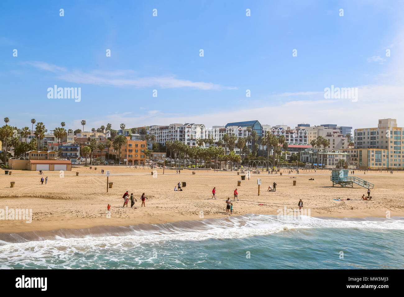 Santa Monica Beach Stock Photo - Alamy