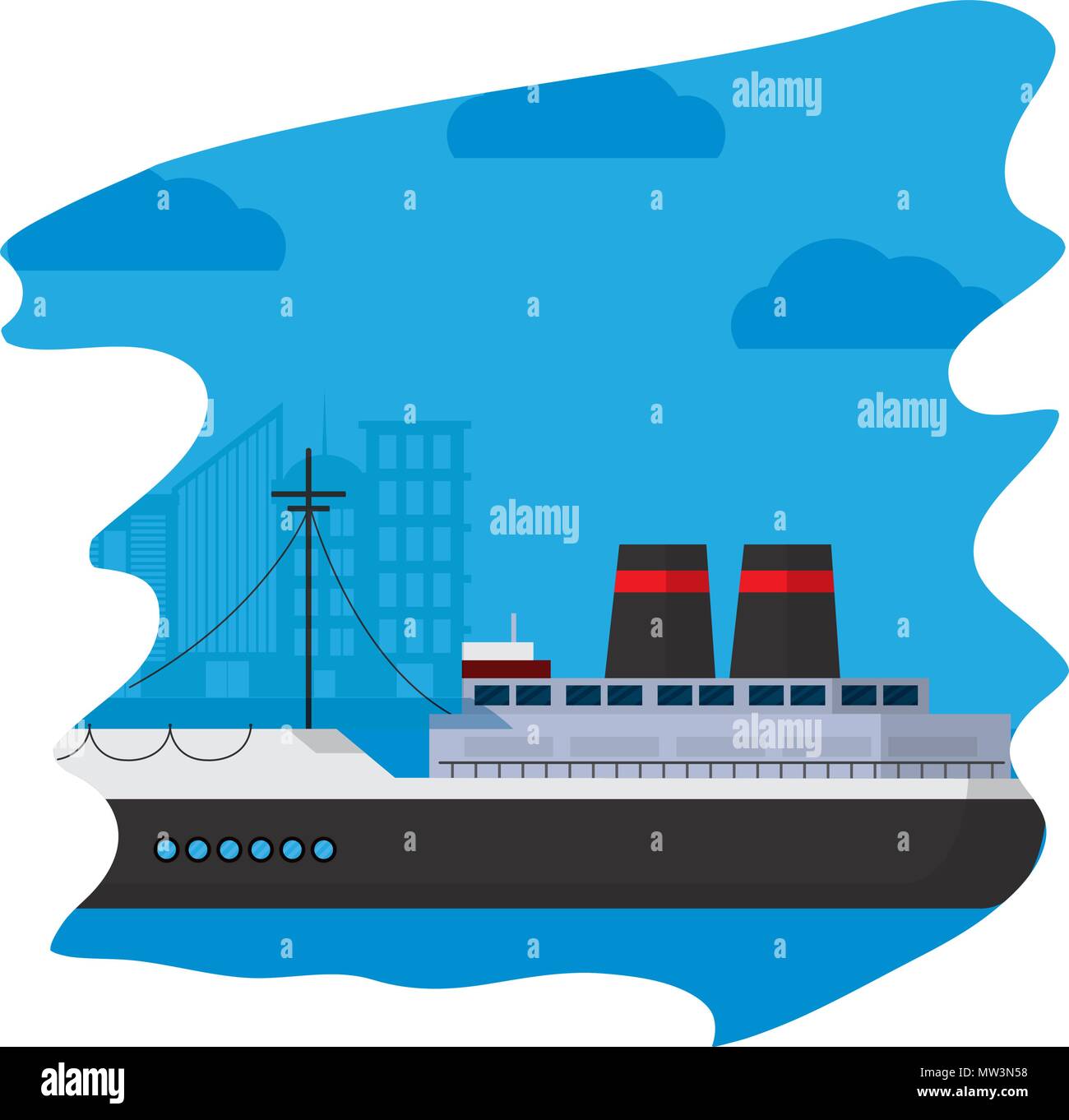 side ship transport ocean vehicle Stock Vector Image & Art - Alamy