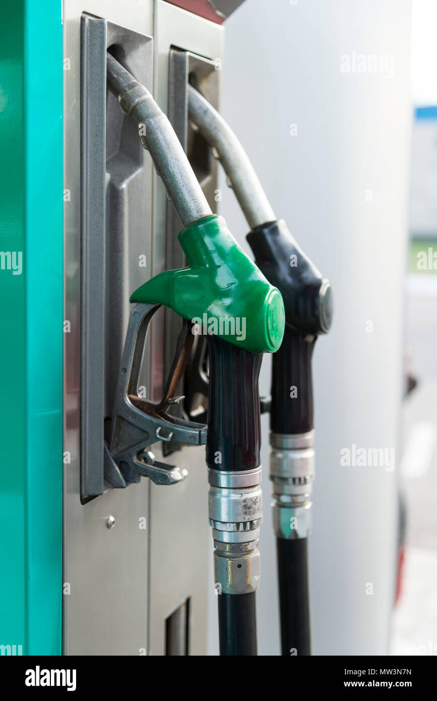 Unleaded petrol pump detail hi-res stock photography and images - Alamy