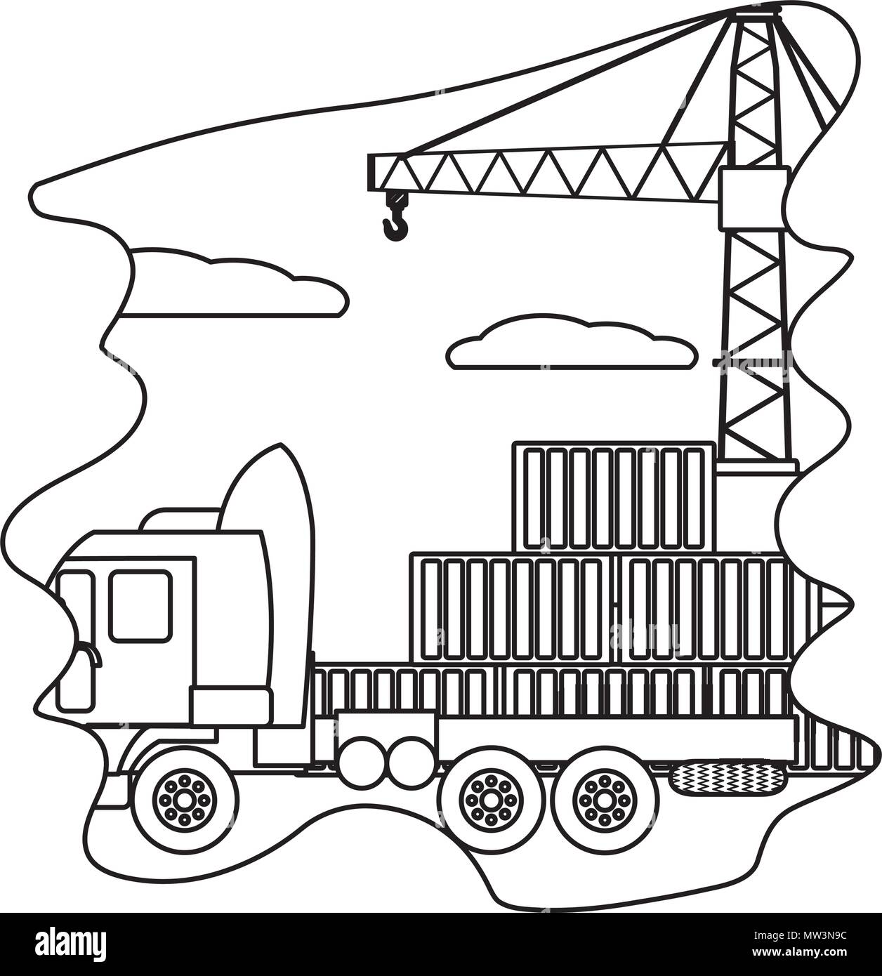 Delivering containers Cut Out Stock Images & Pictures - Alamy