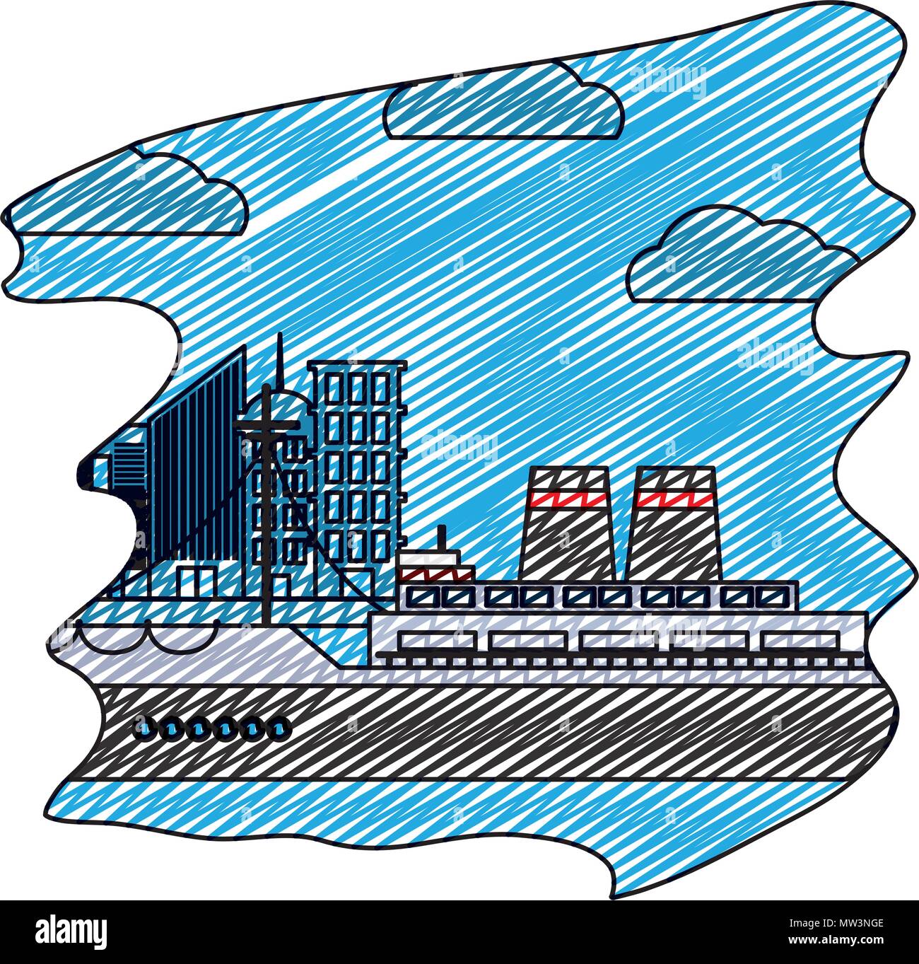 doodle side ship transport ocean vehicle Stock Vector Image & Art - Alamy