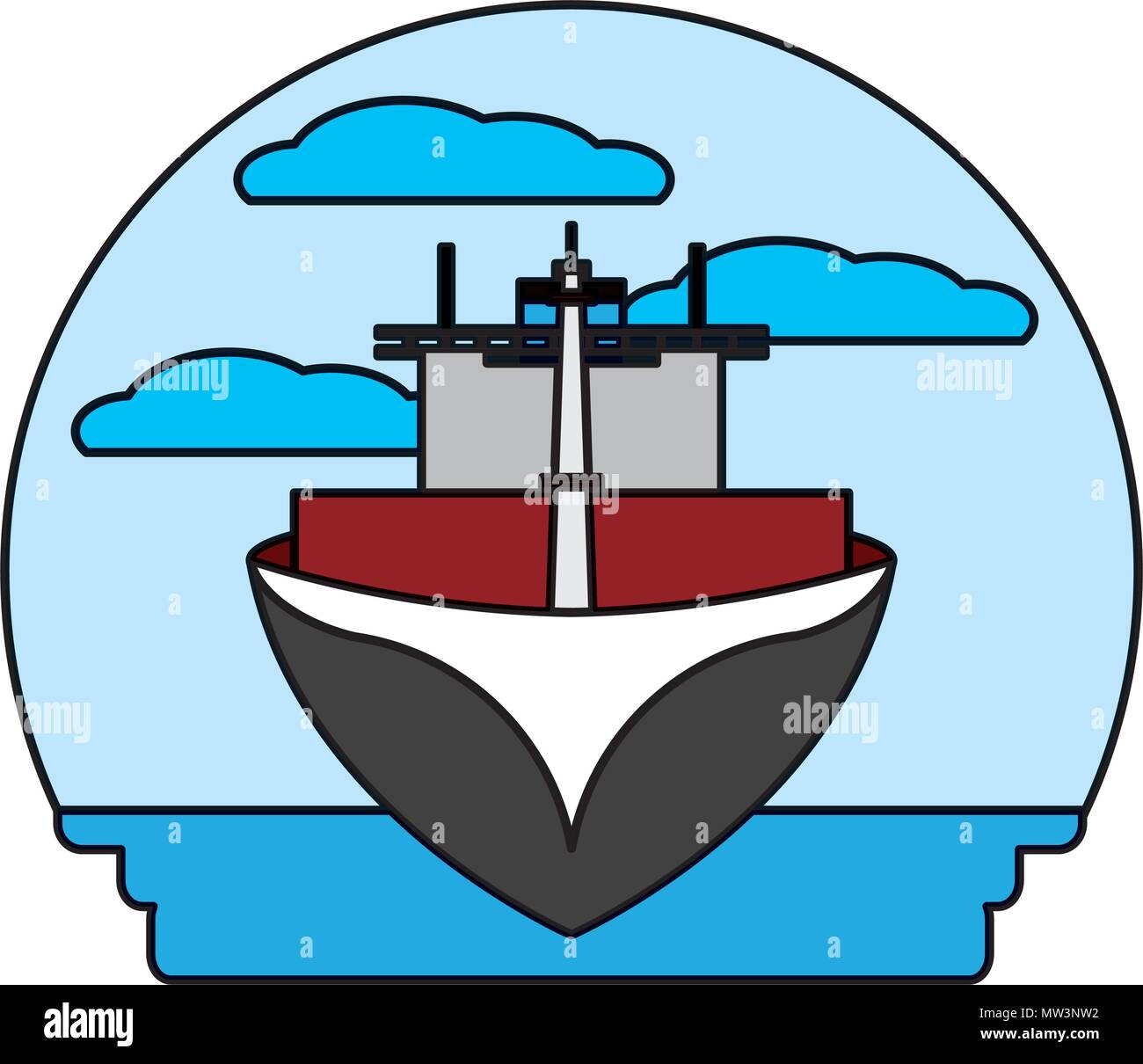 color front ship transport sea vehicle Stock Vector Image & Art - Alamy