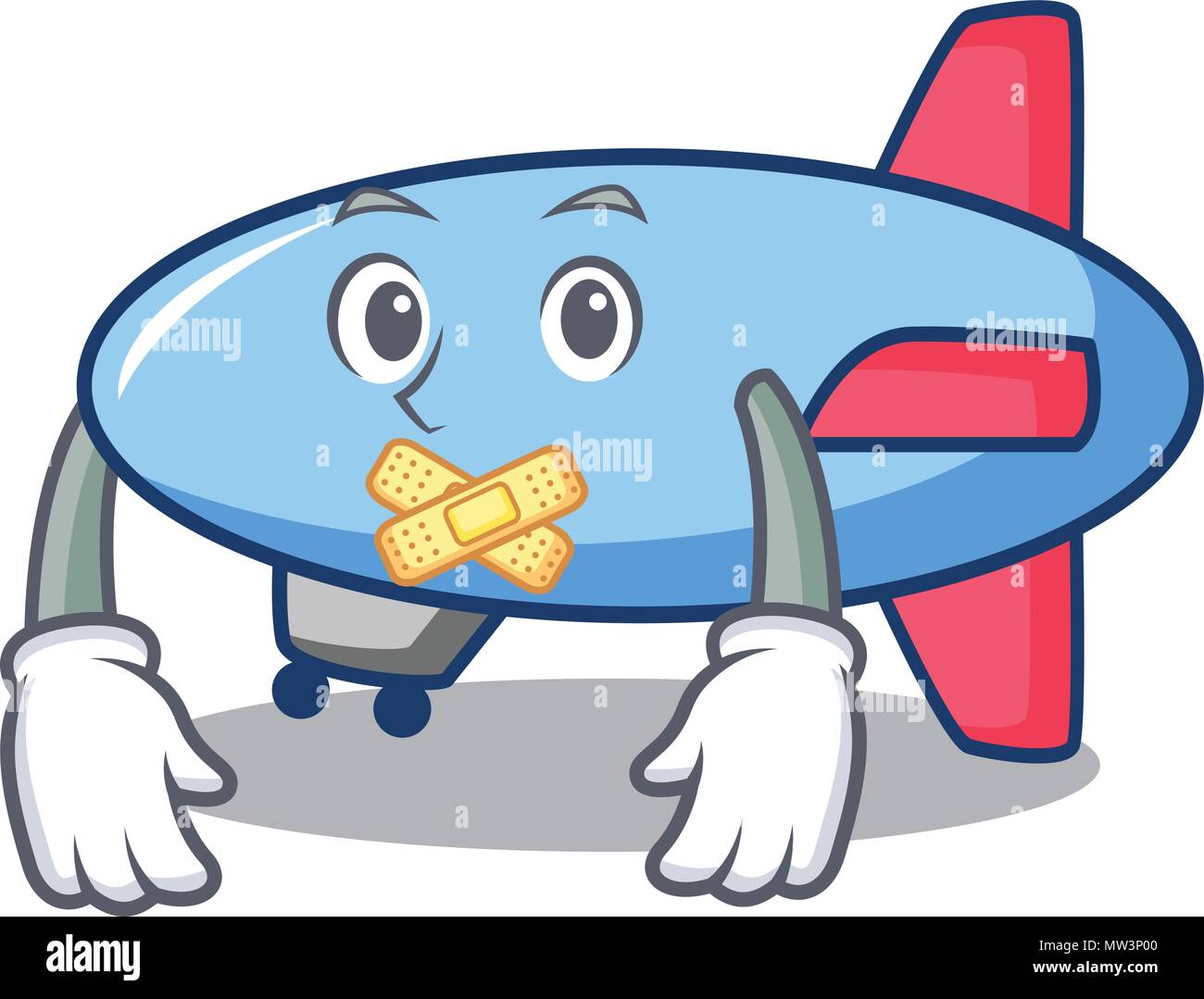 Silent zeppelin mascot cartoon style Stock Vector Image & Art - Alamy