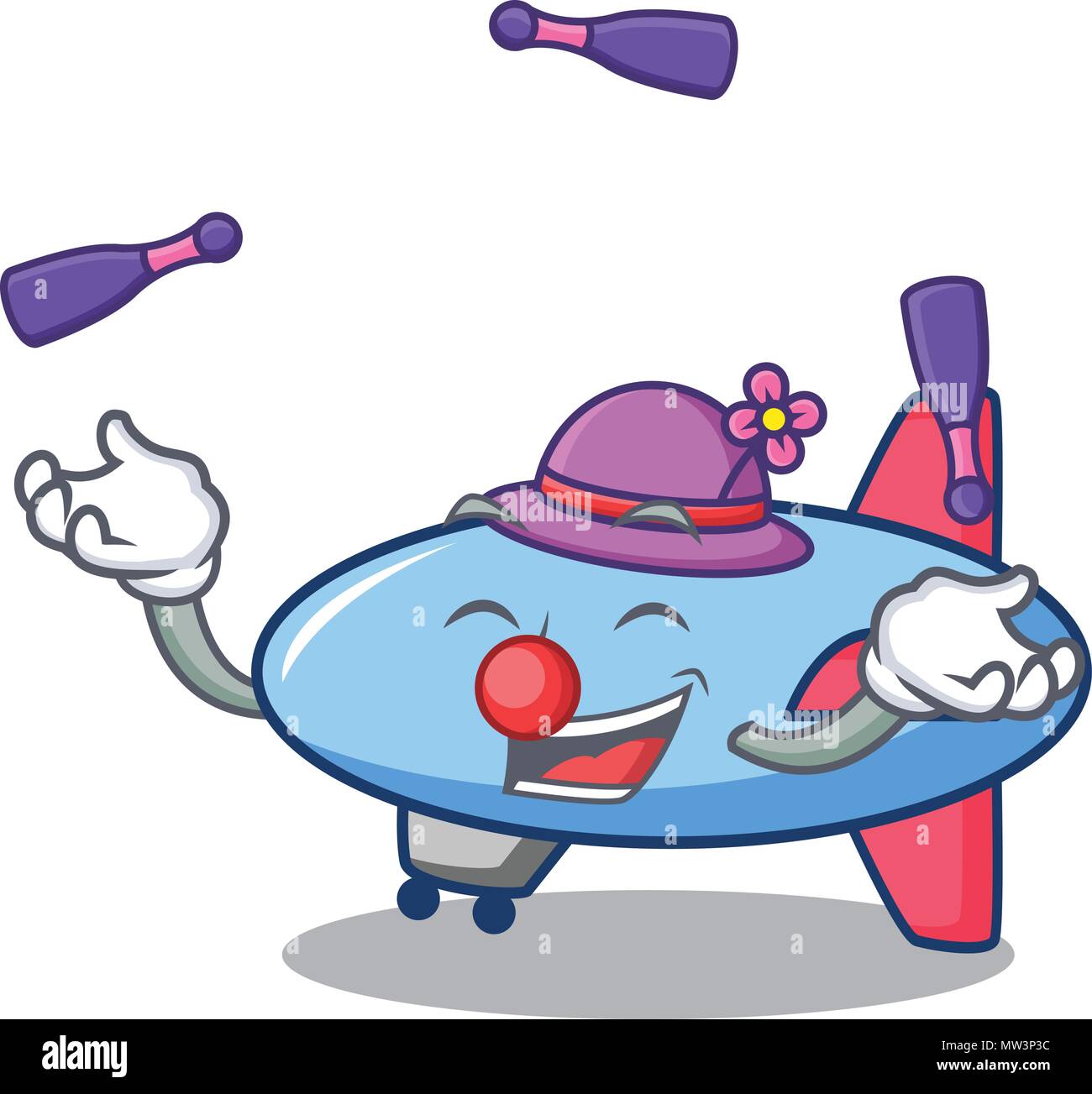 Juggling zeppelin mascot cartoon style Stock Vector Image & Art - Alamy
