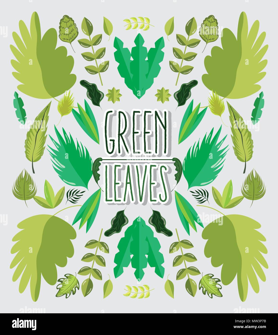 Green leaves cartoon Stock Vector Image & Art - Alamy