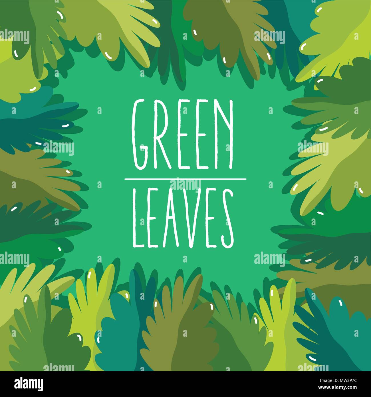 Green leaves cartoon Stock Vector Image & Art - Alamy