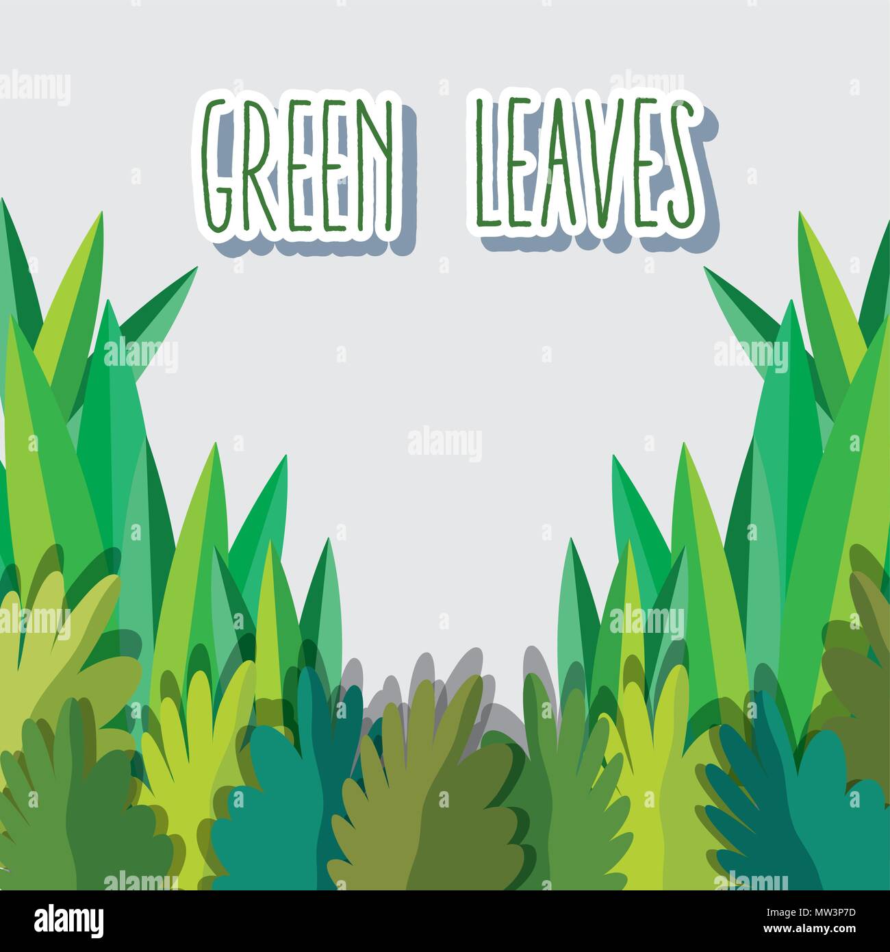 Green leaves cartoon Stock Vector Image & Art - Alamy