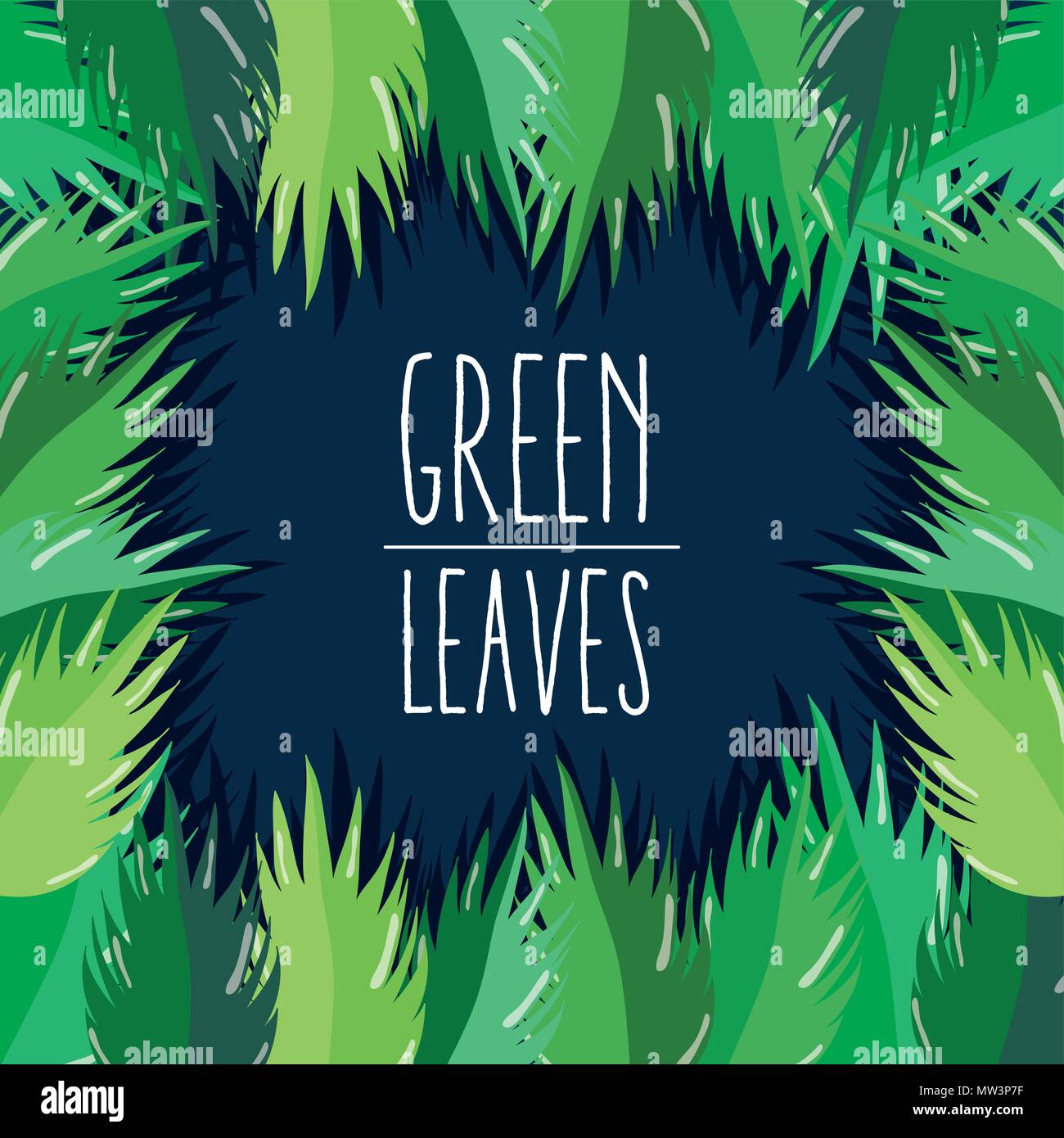 Green leaves cartoon Stock Vector Image & Art - Alamy