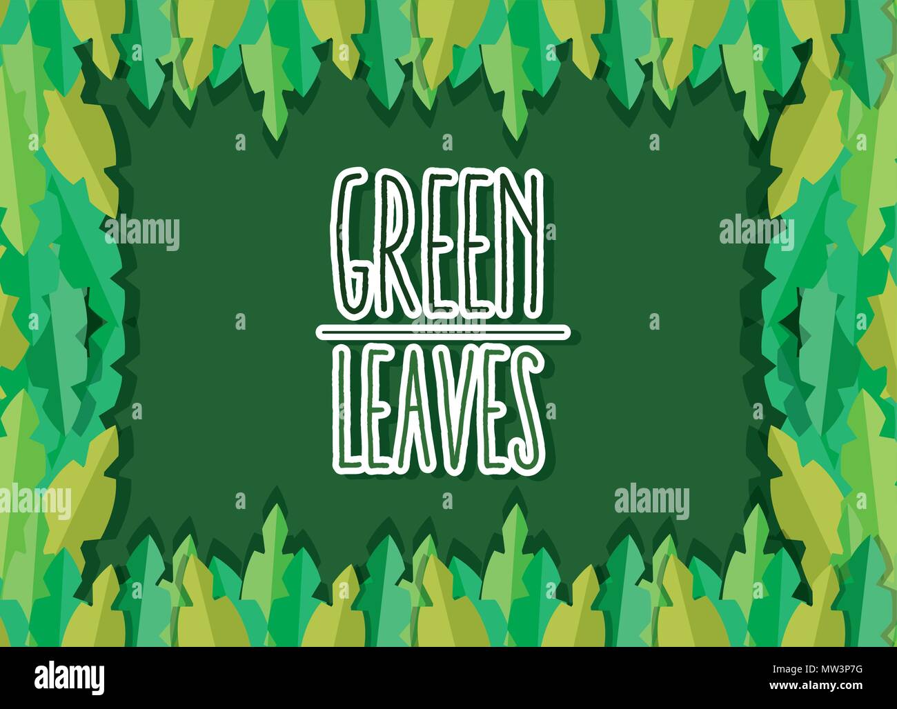 Green leaves cartoon Stock Vector Image & Art - Alamy