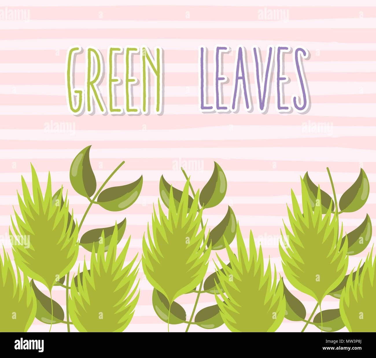 Green leaves cartoon Stock Vector Image & Art - Alamy