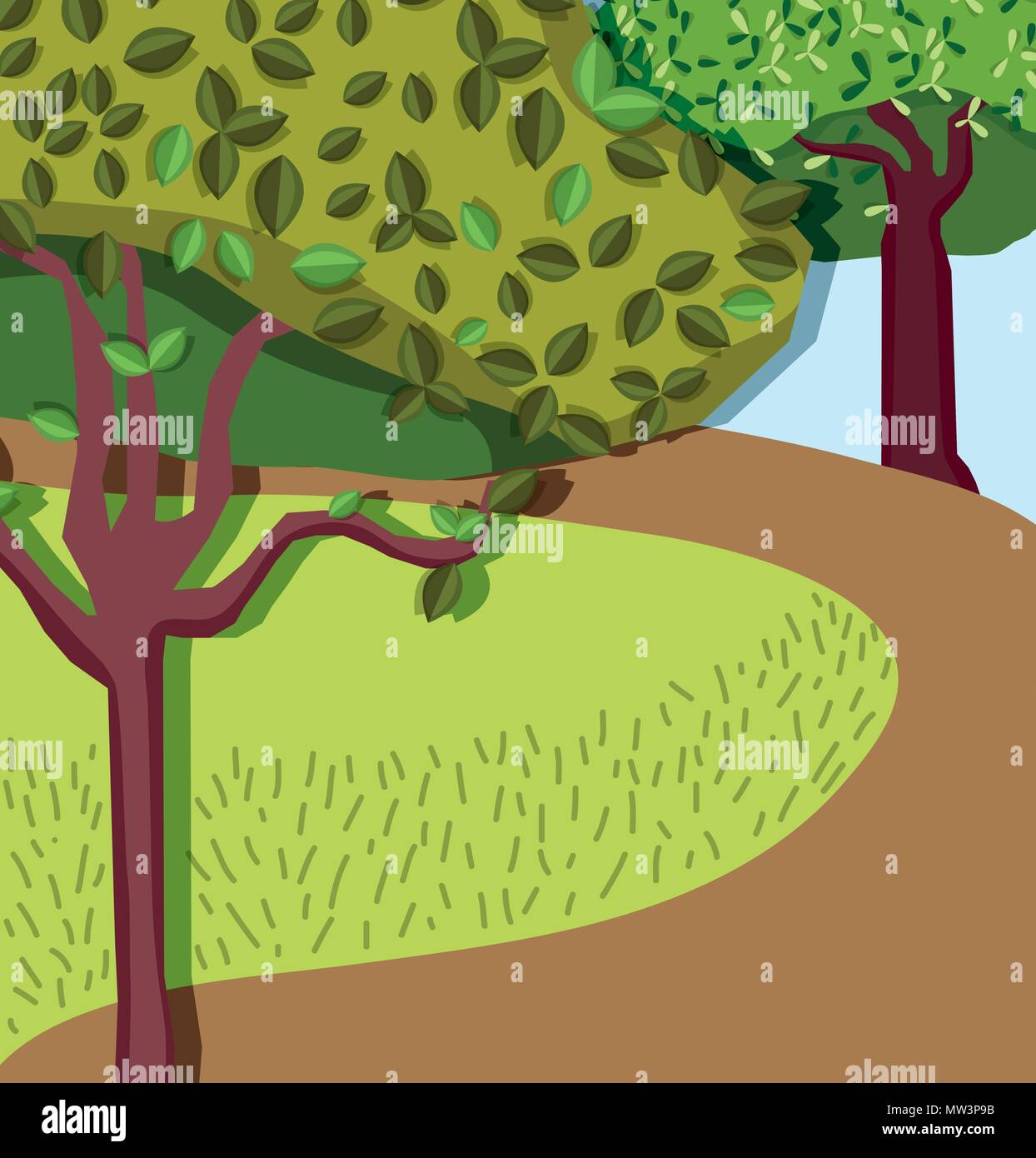 Beautiful forest scenery Stock Vector Image & Art - Alamy