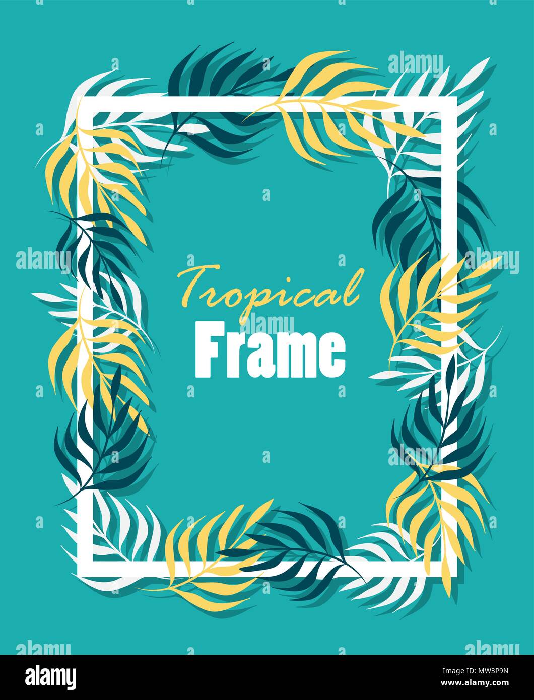 Tropical square frame Stock Vector Image & Art - Alamy