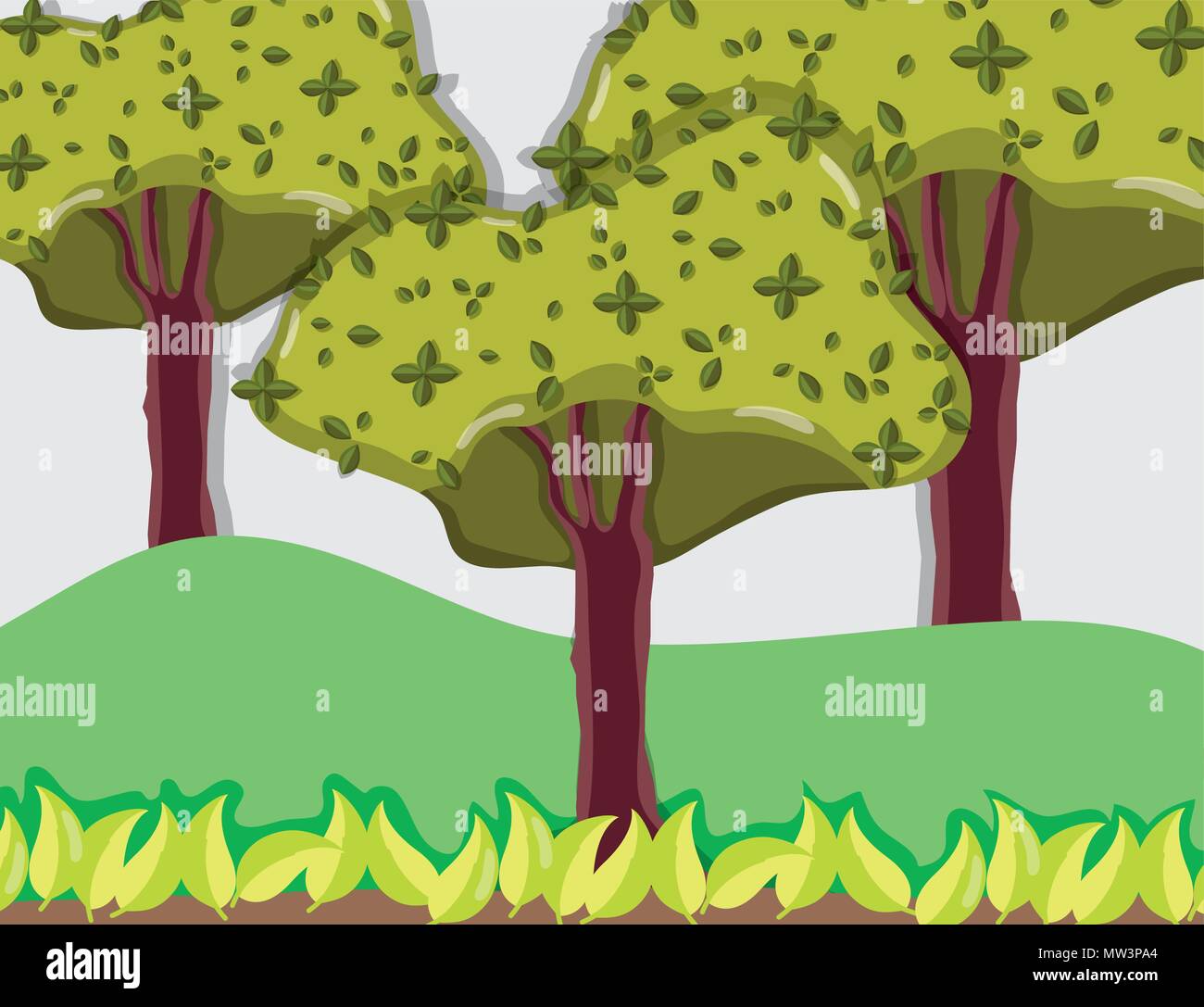 Sunny forest path Stock Vector Images - Alamy