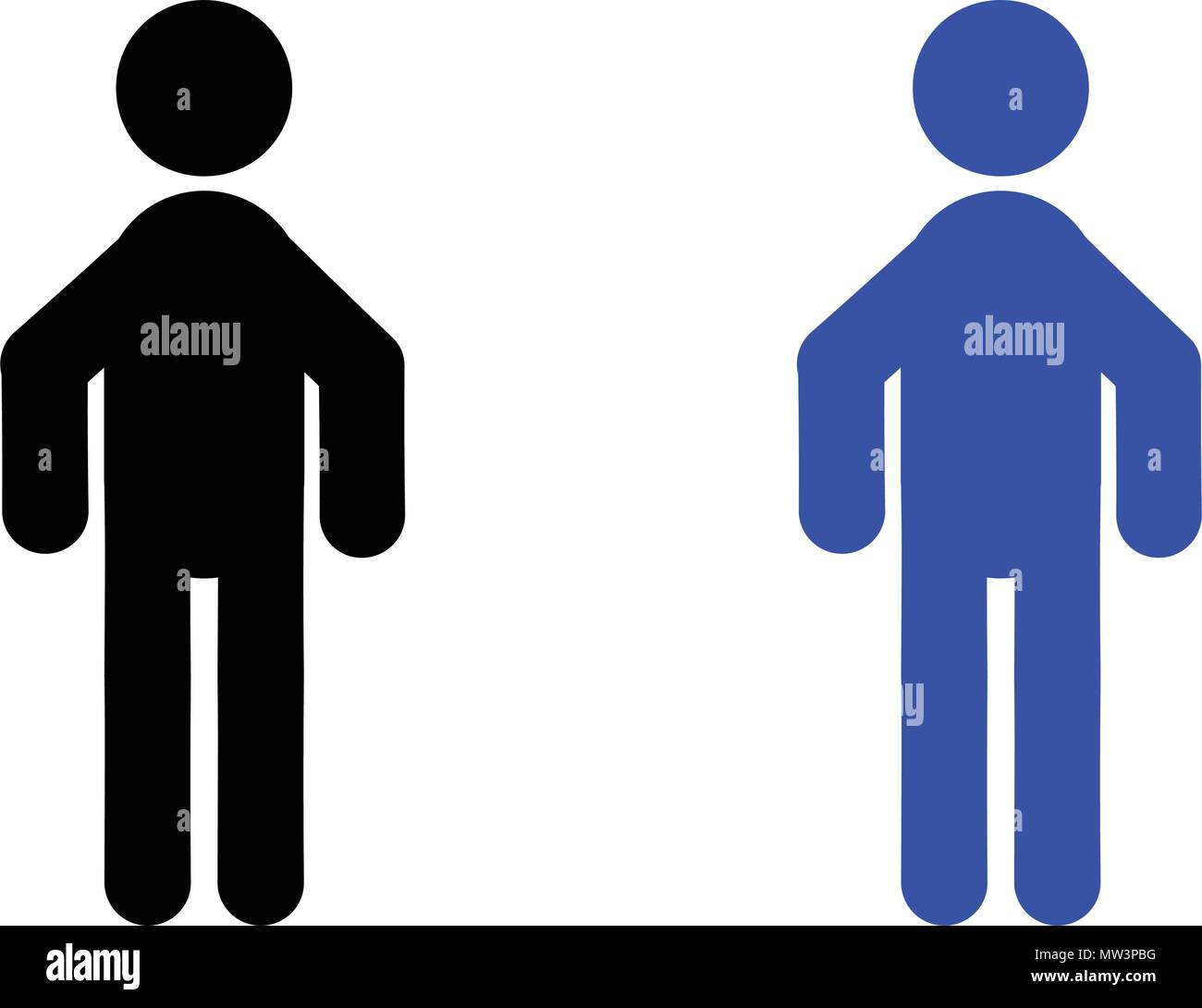 Human vector icon, isolated on white background Stock Vector Image ...