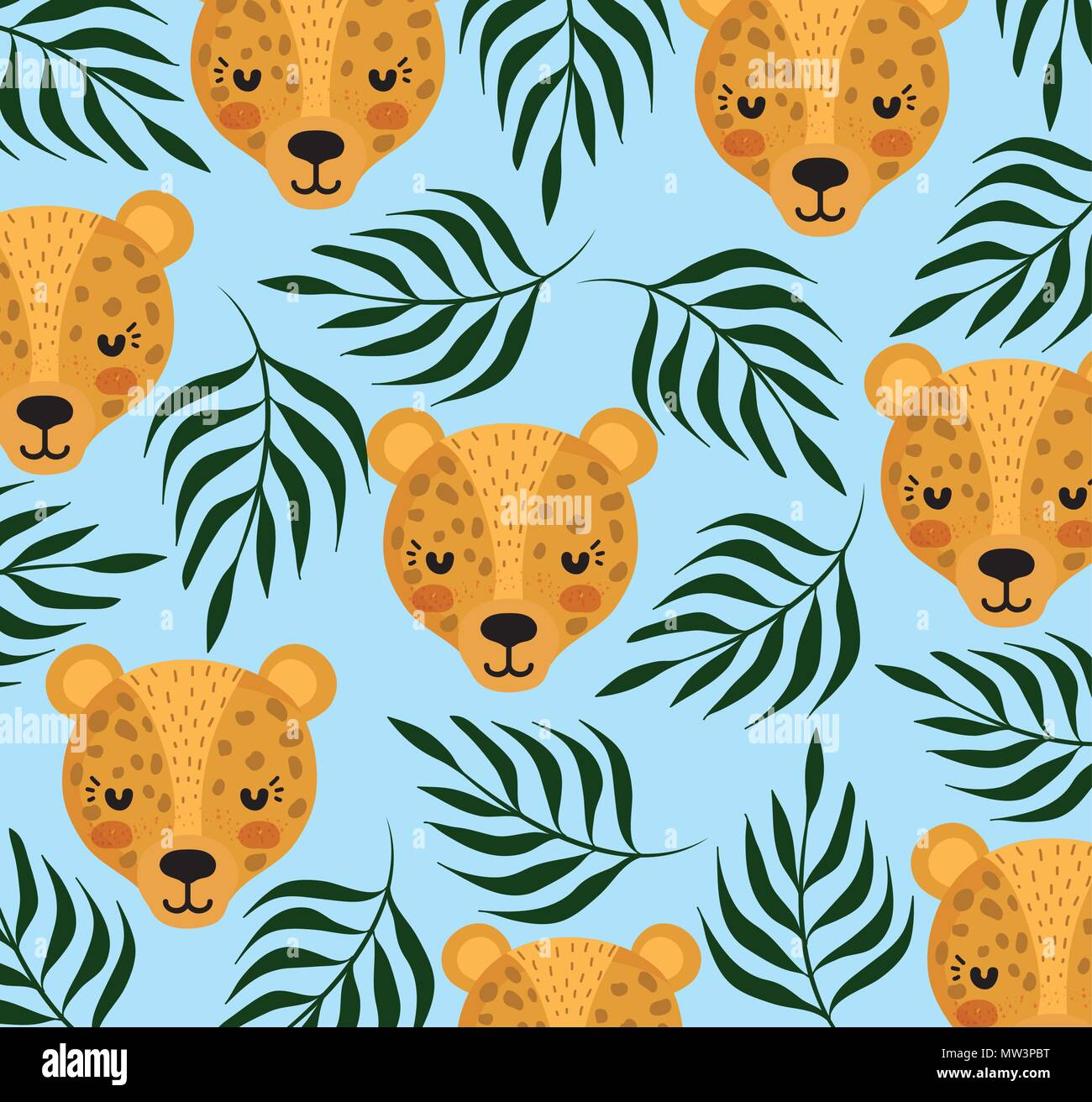 Cute jaguars background Stock Vector Image & Art - Alamy