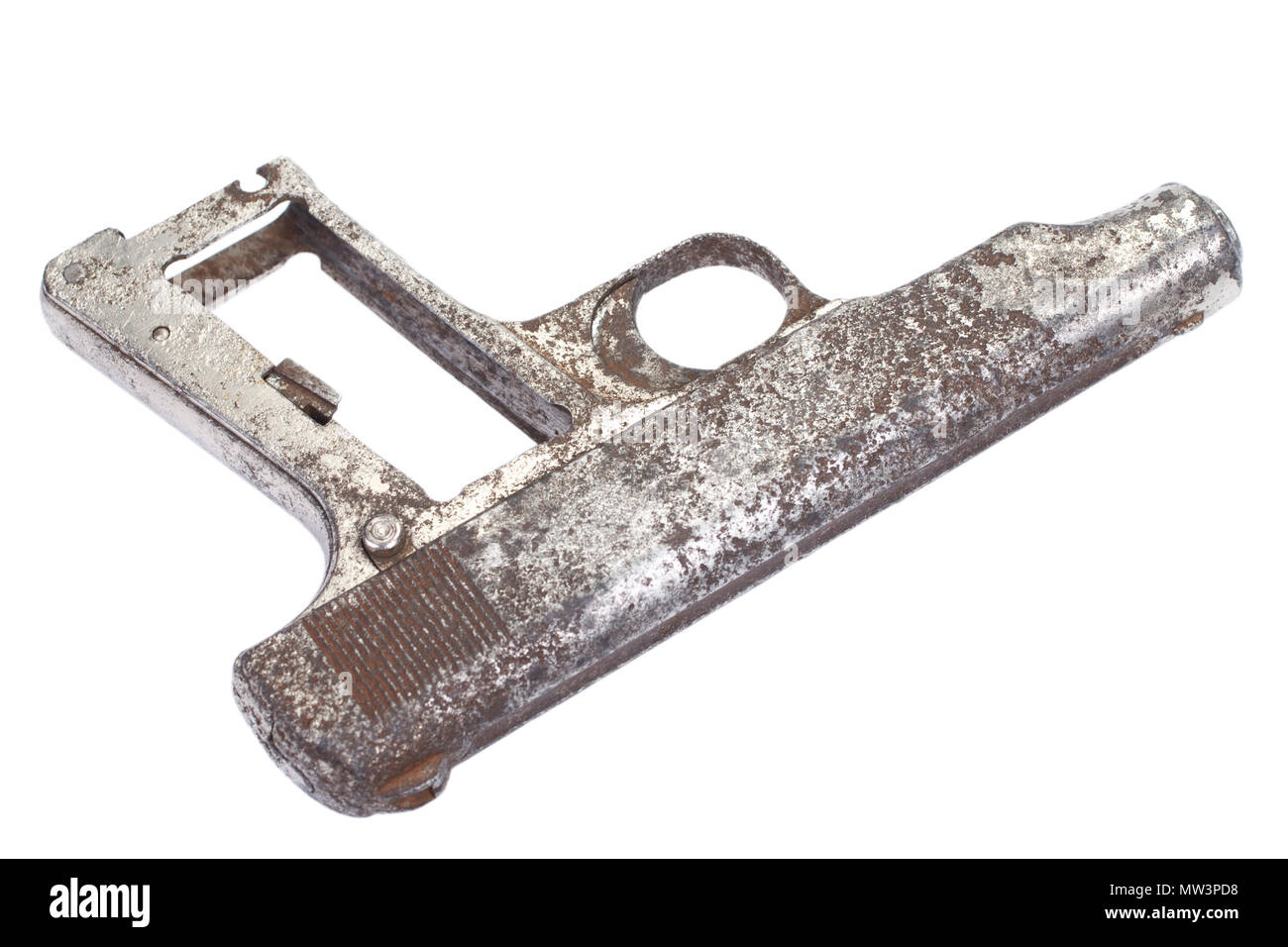 Old rusty pistol isolated on white Stock Photo - Alamy
