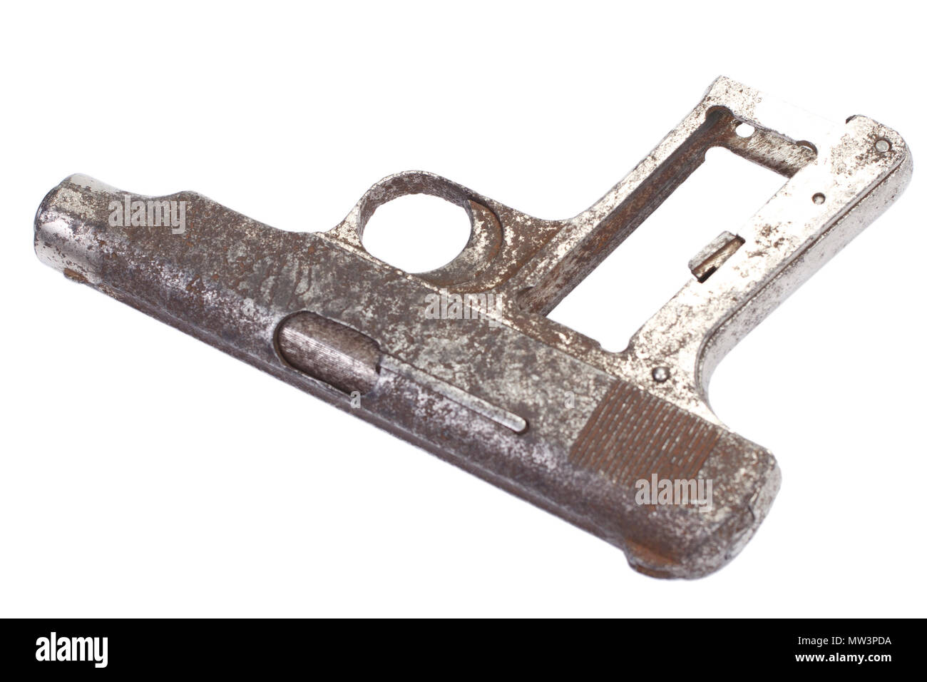 Old rusty pistol isolated on white Stock Photo - Alamy