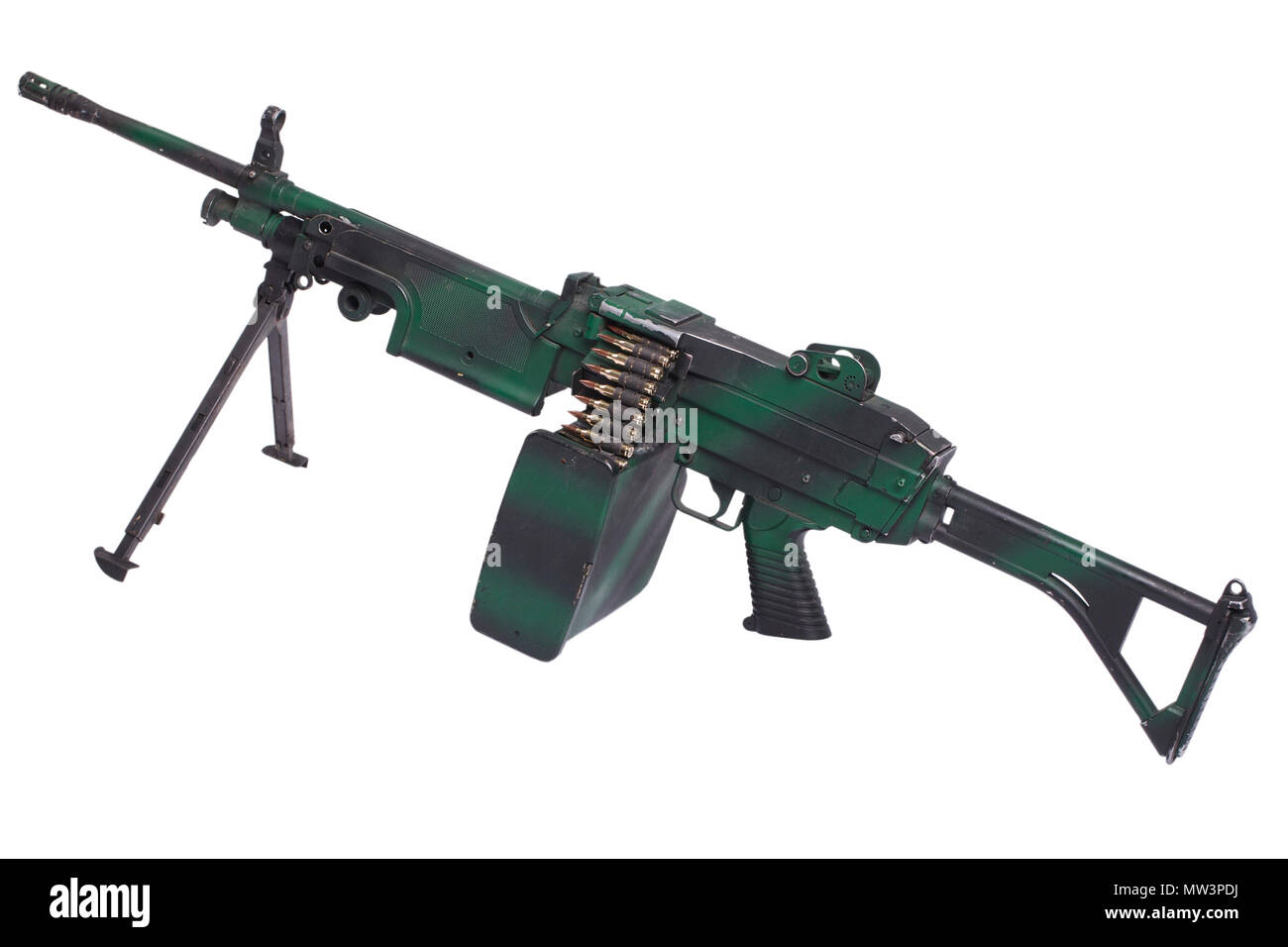 machine gun isolated on white Stock Photo - Alamy