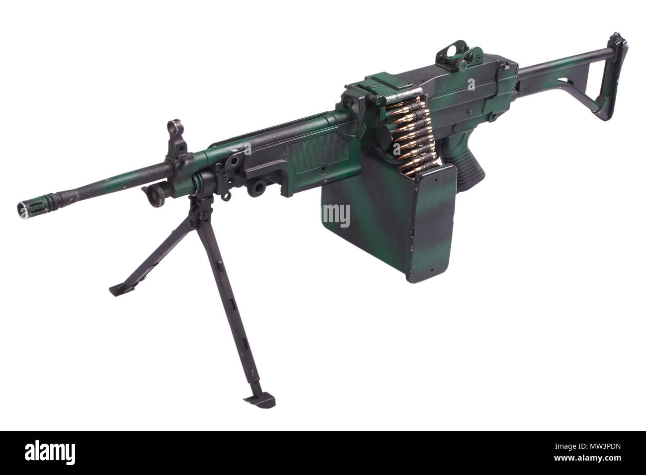 machine gun isolated on white Stock Photo - Alamy