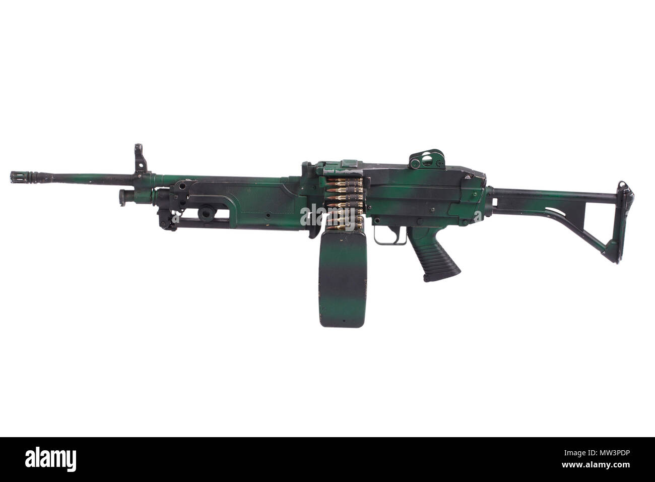 machine gun isolated on white Stock Photo - Alamy