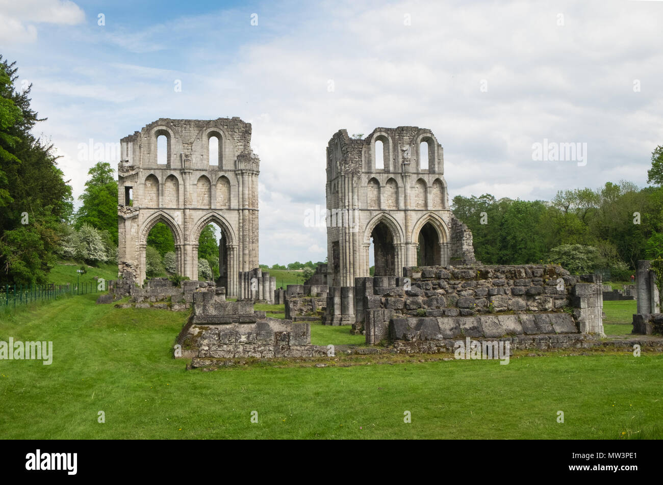 Roche Abbey, Near Rotherham. A ruined cistercian monastery Stock Photo ...