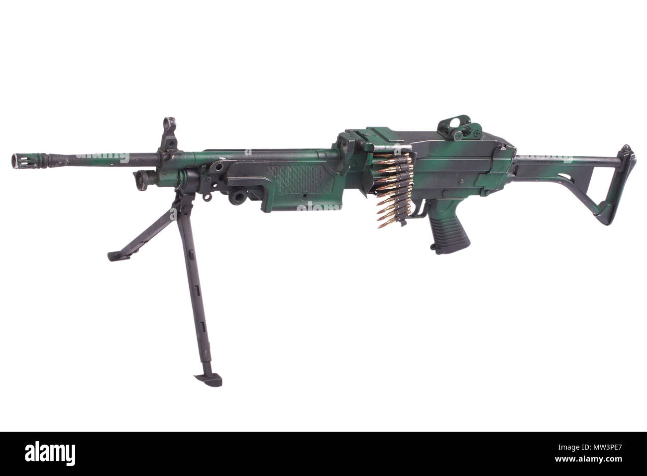 machine gun isolated on white Stock Photo - Alamy