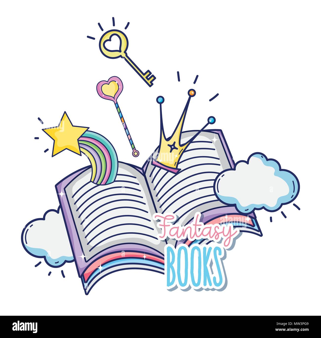 Fantasy and magic books Stock Vector Image & Art - Alamy