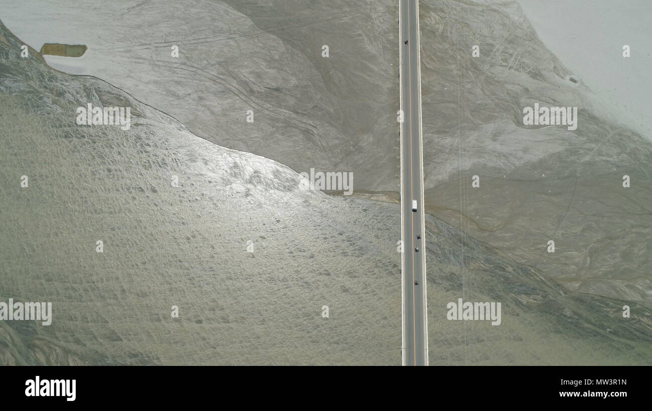 Modern bridge over river with cars in a mountain province Philippines ...