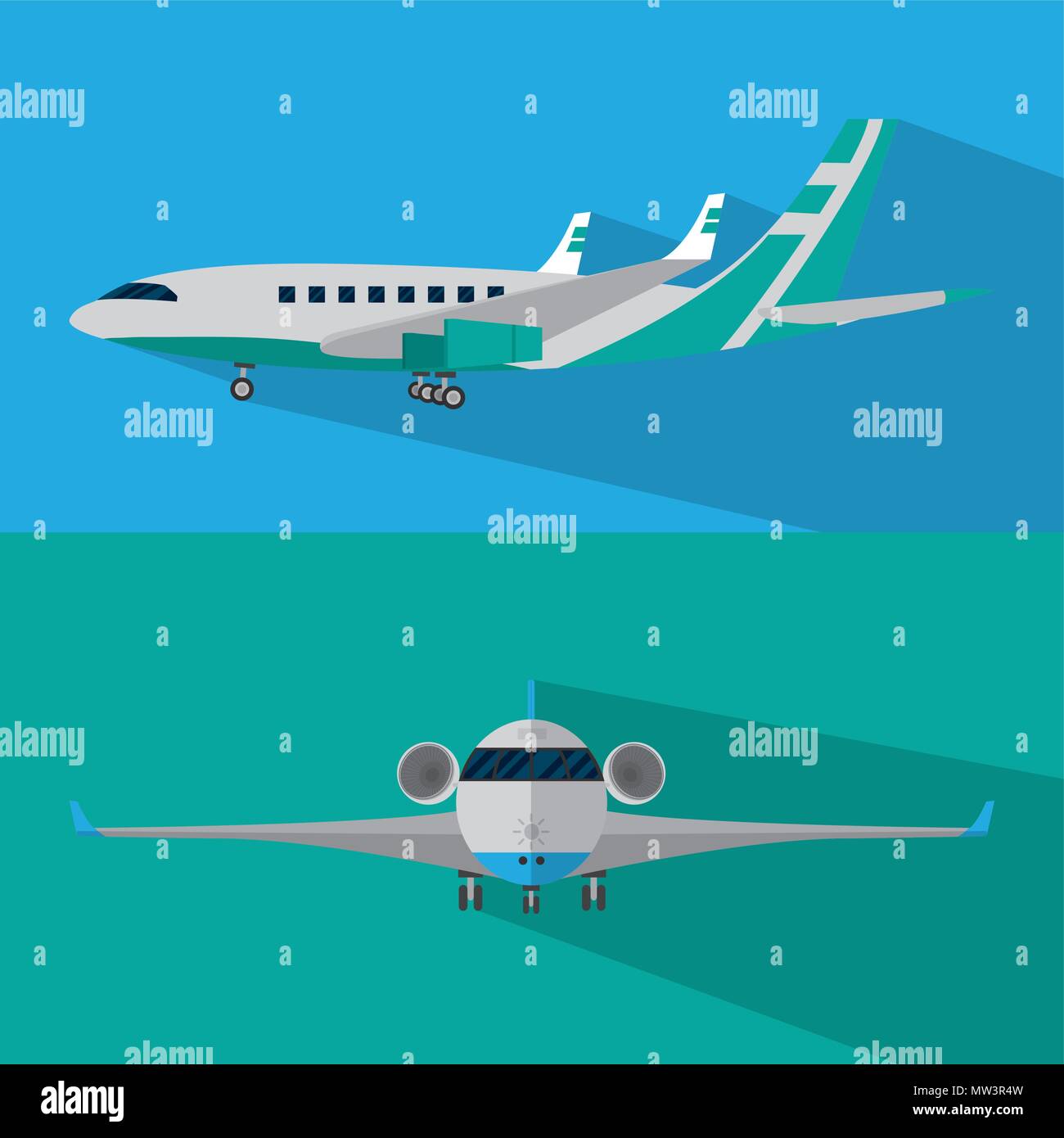 Airplane sky side Stock Vector Images - Alamy