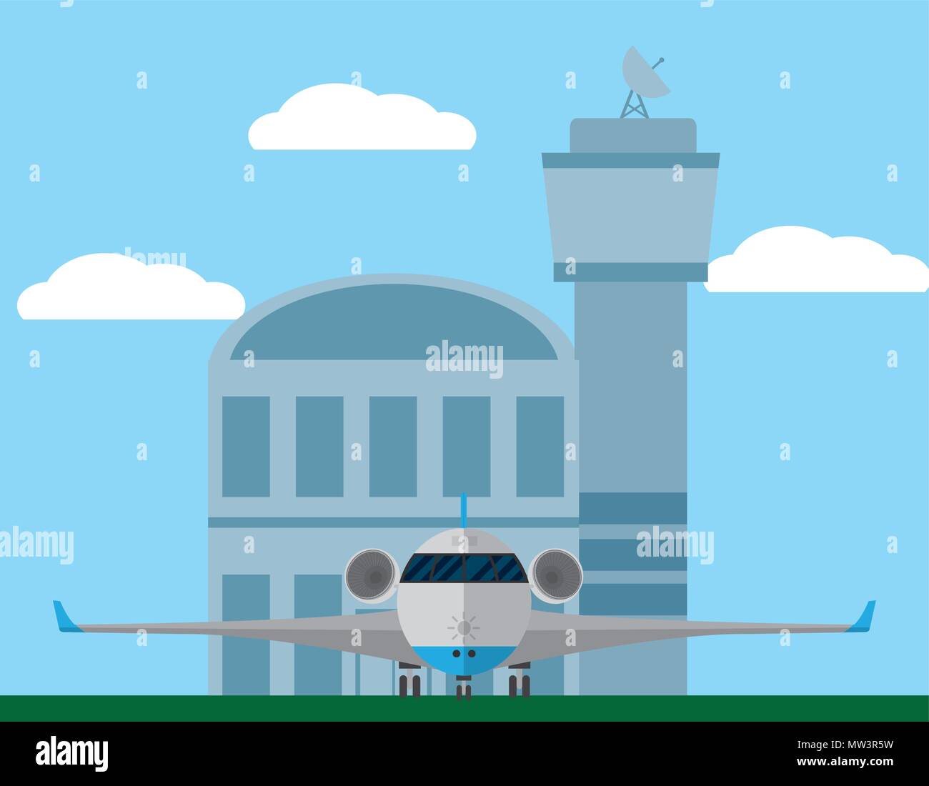 Airplane parking Stock Vector Images - Alamy