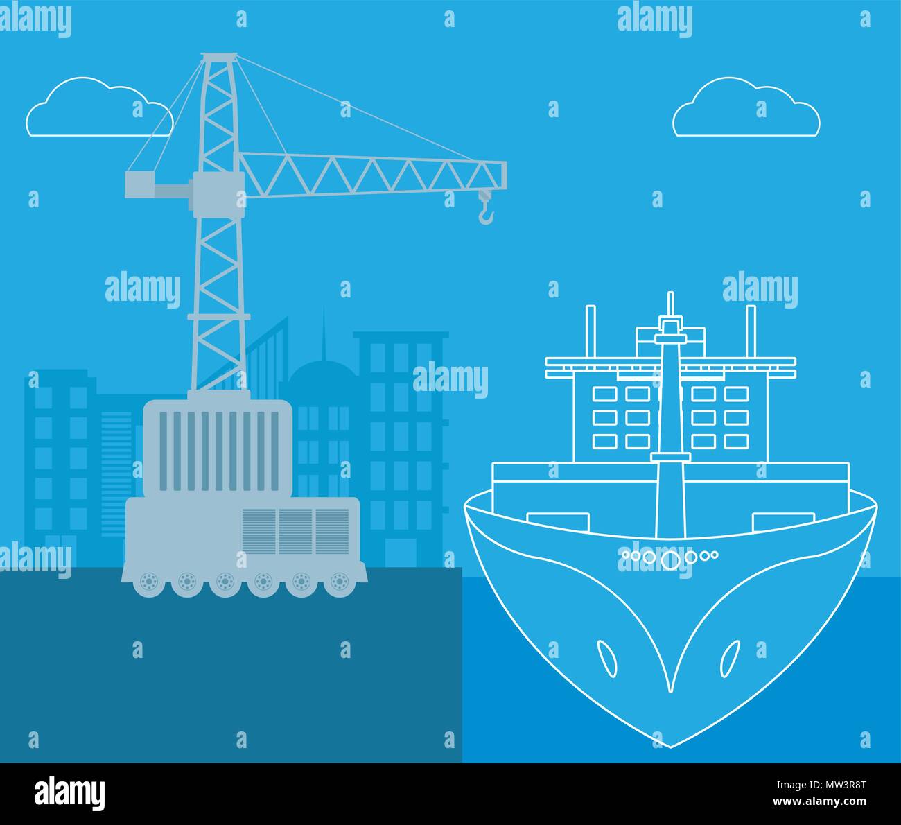 Maritime shipping and logistics Stock Vector Image & Art - Alamy