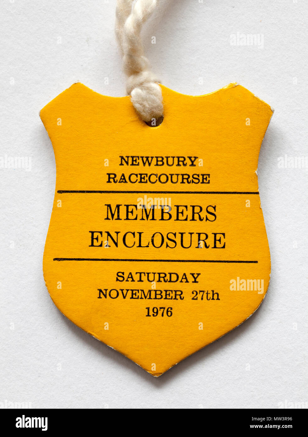Vintage racecourse entry badge tag hi-res stock photography and images ...