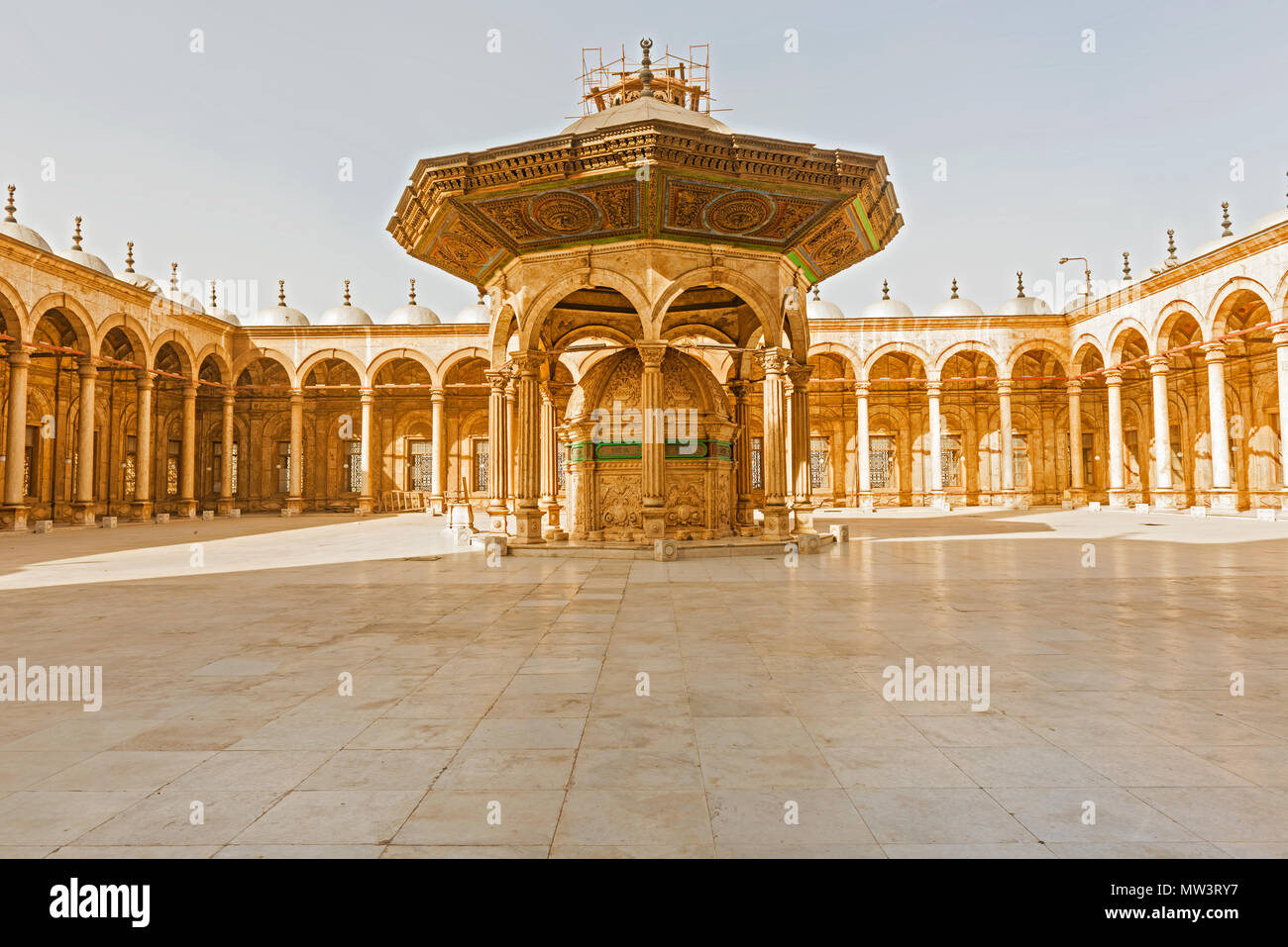 View at the inside of Mosque of Muhammad Ali in the Citadel of Saladin ...