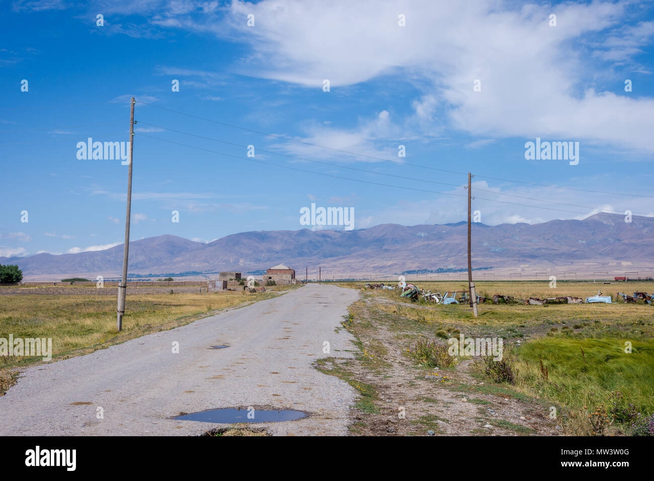 Rural road and scenic landscape, Vardenis, Armenia Stock Photo - Alamy