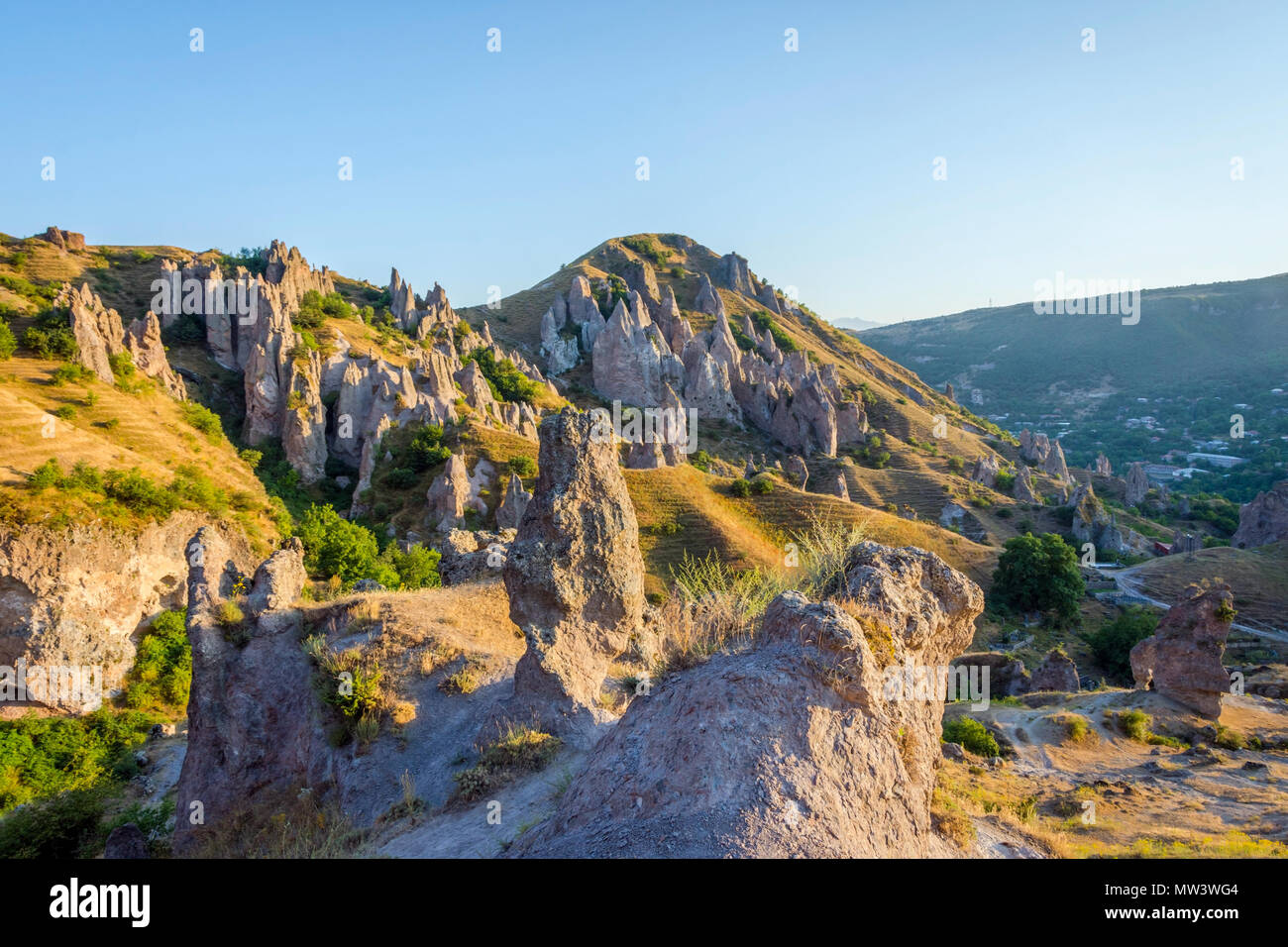 Old Goris town, Armenia with the unique stone formations Stock Photo ...