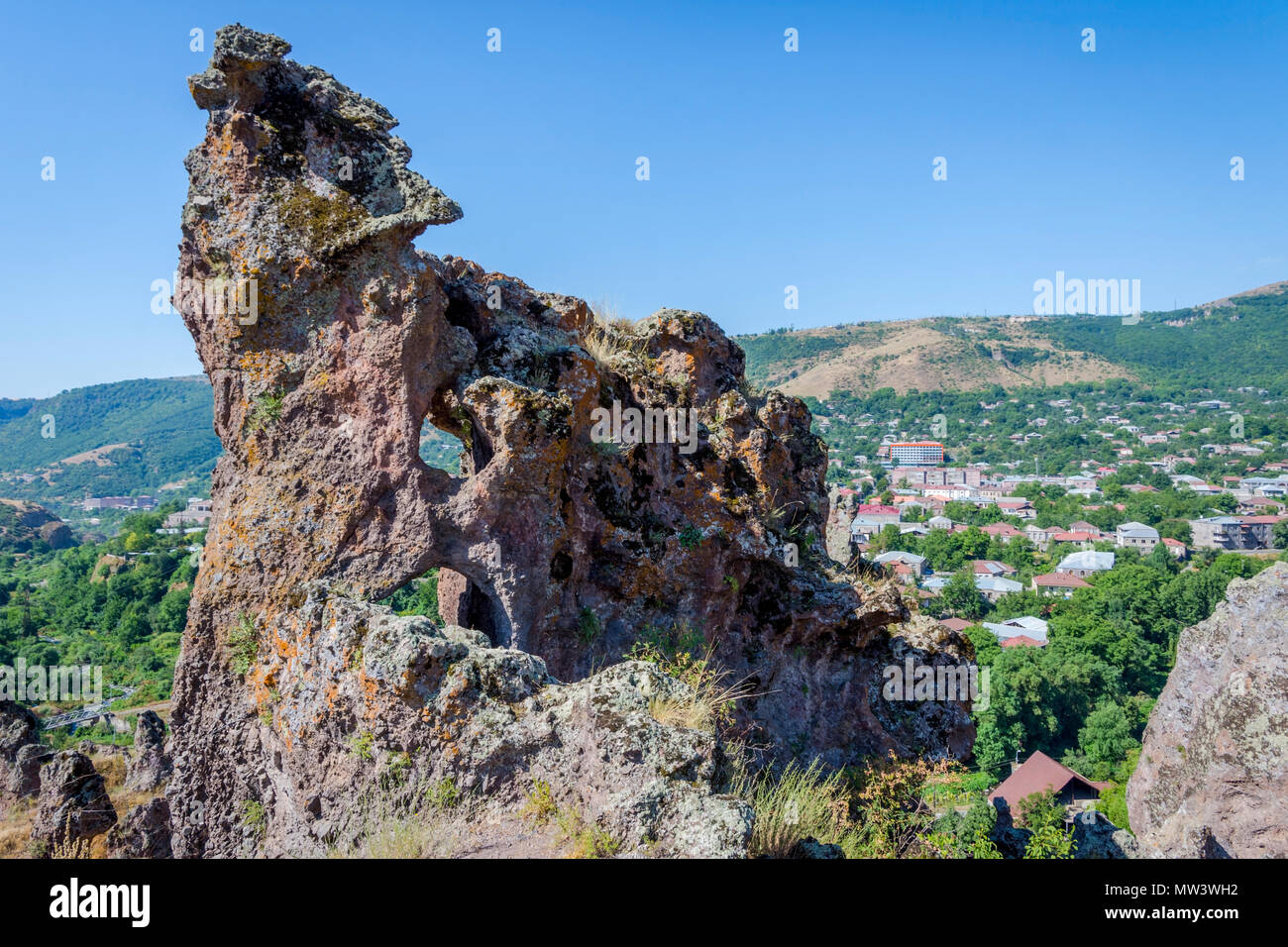 Old Goris town, Armenia with the unique stone formations Stock Photo ...