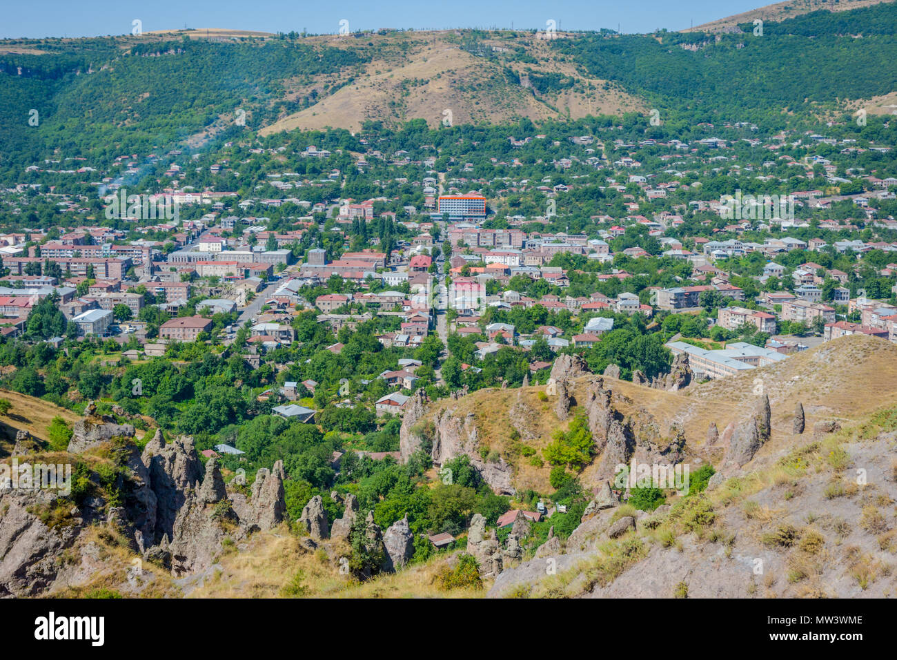 Old Goris town, Armenia with the unique stone formations Stock Photo ...