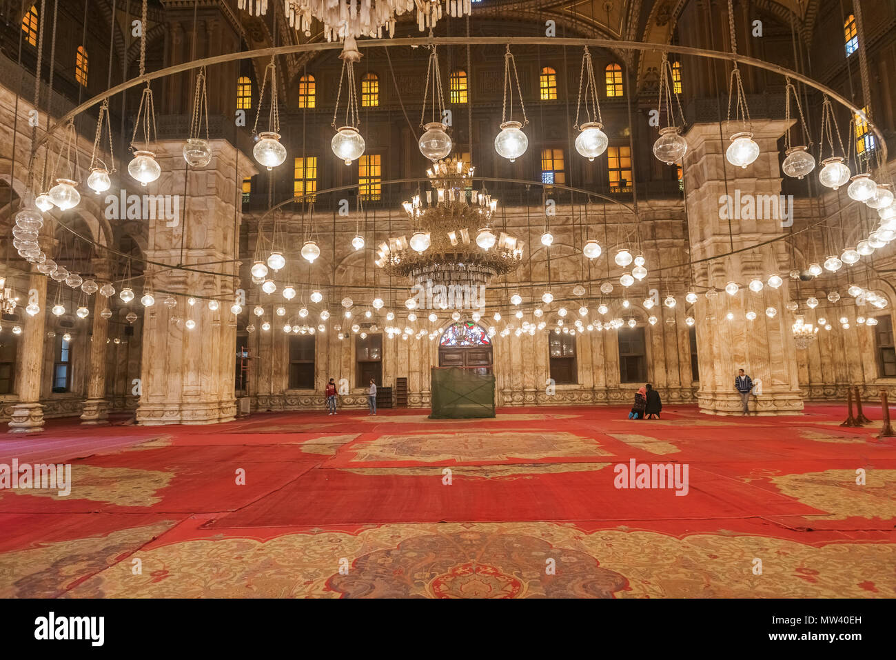 Interior of the Muhamad Ali mosque in Cairo, Egypt Stock Photo - Alamy