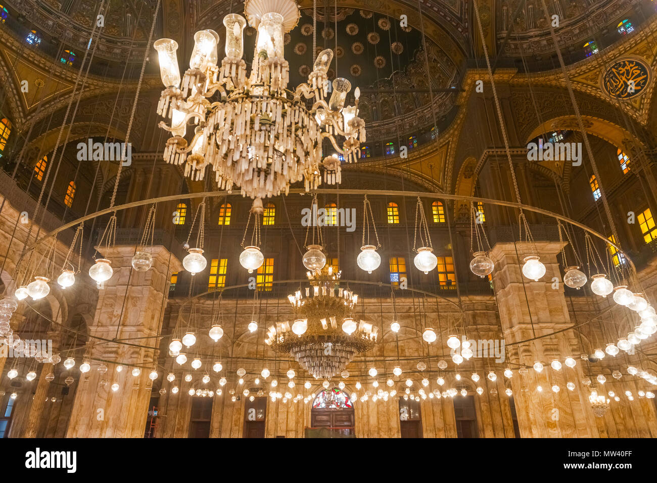 Interior of the Muhamad Ali mosque in Cairo, Egypt Stock Photo - Alamy
