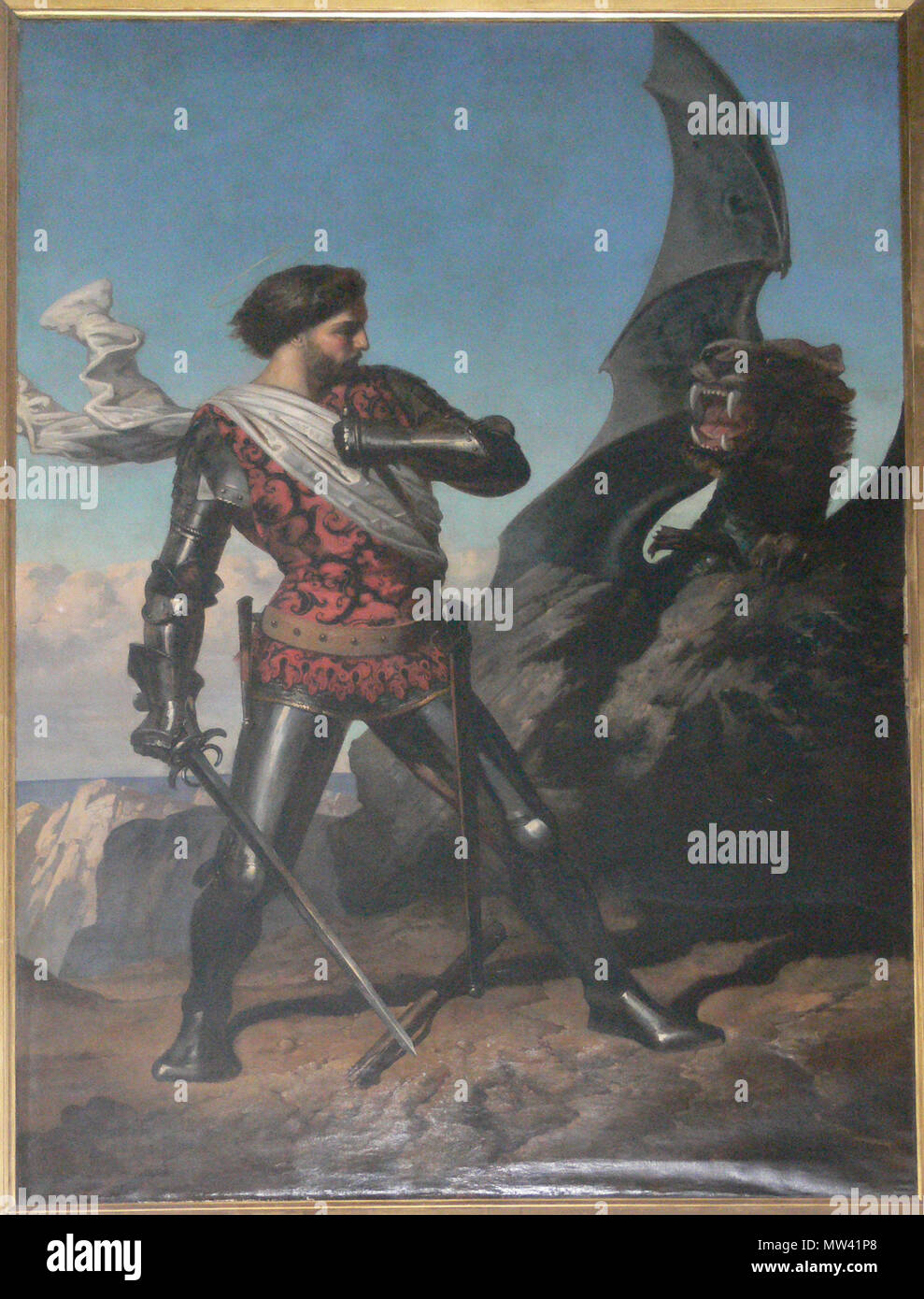 . Saint George slaying the dragon . Français : Saint-Michel tuant le ...