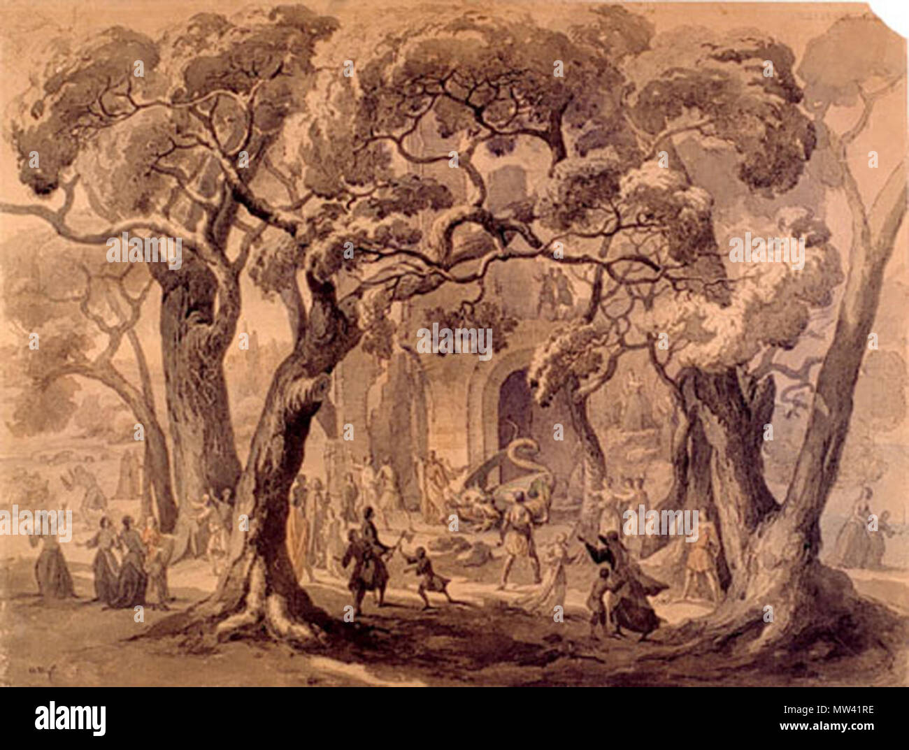 . English: Printing by Auguste Migette. Representation of Saint Clement ...