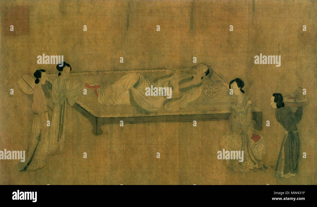 . English: Zhang Xuan (attributed) Emperor Minghuang Playing a Flute ...