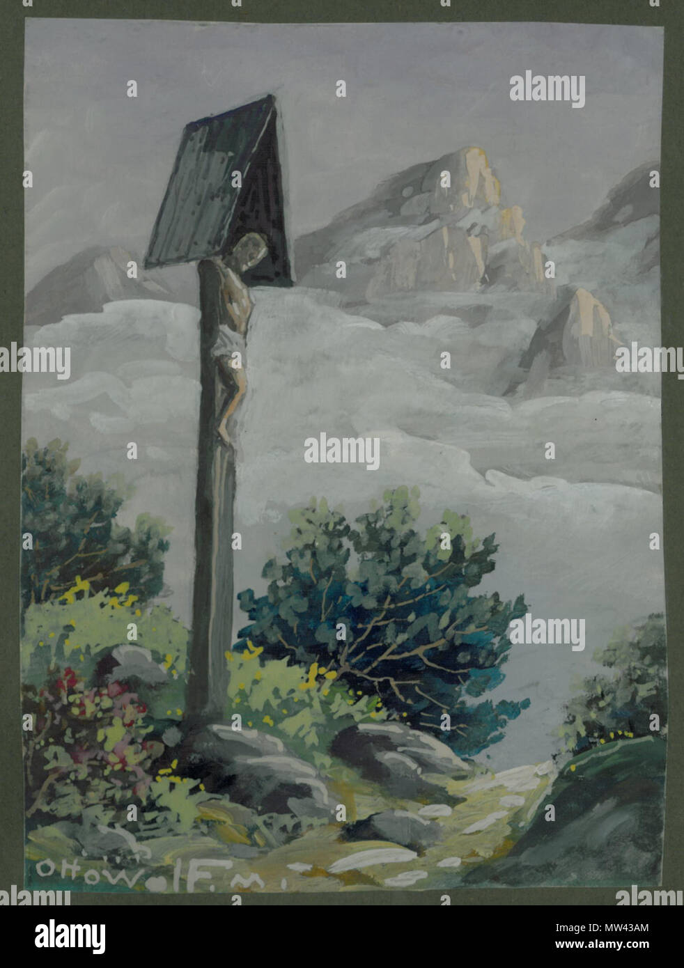 . Deutsch: Otto Wolf - Wegkreuz . Otto Friedrich Wolf (1855–1940) 460 ...