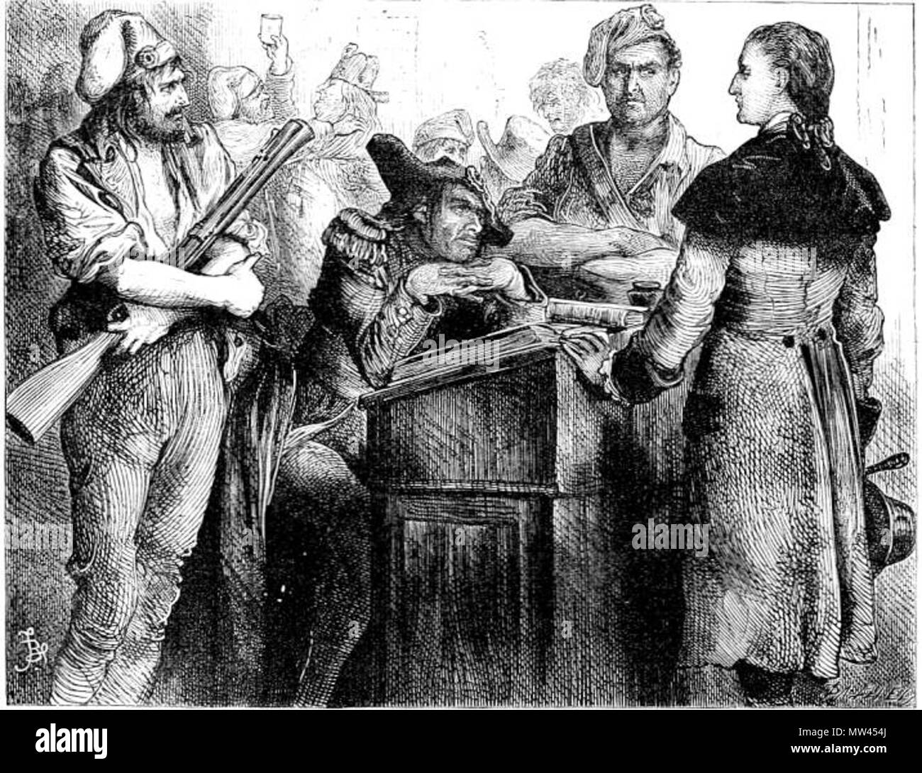 . English: A Tale of Two Cities, Charles Darnay being arrested in Paris ...