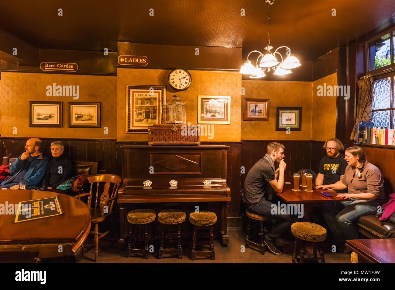 England, London, Southwark, Anchor Tap Pub, Customers Relaxing Stock ...