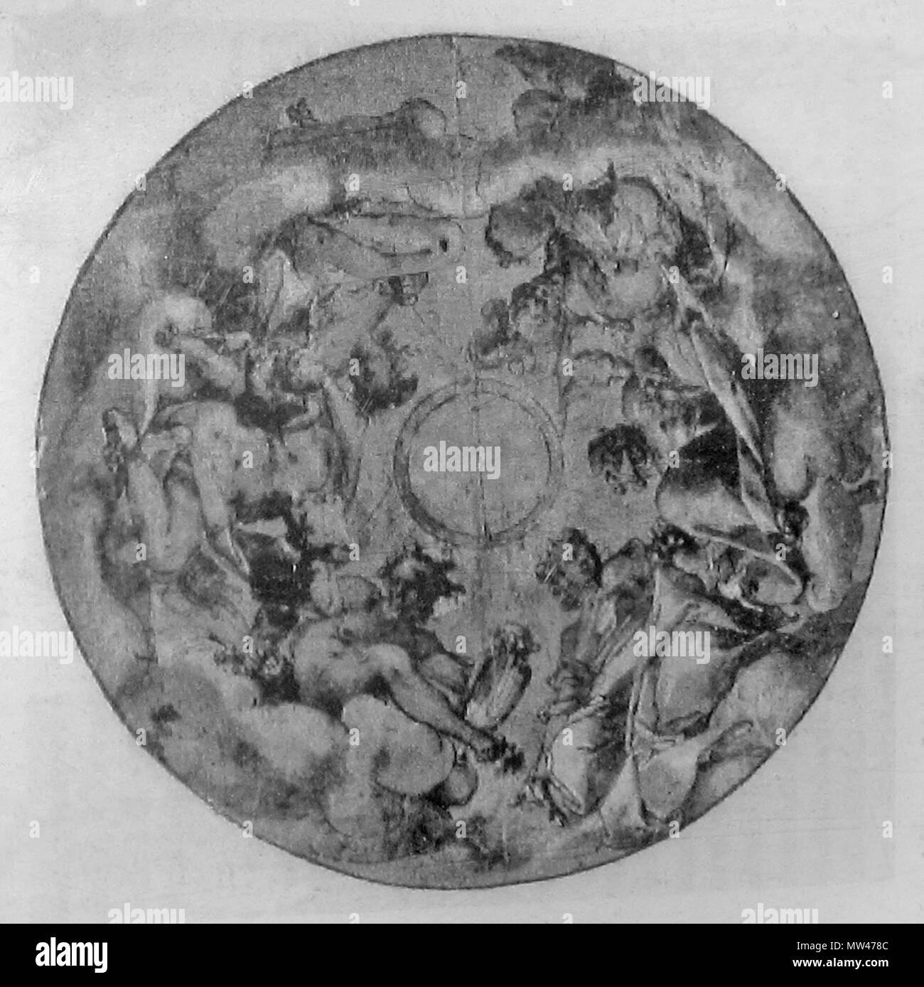 . English: Drawing by Bartolomäus Spanger of the ceiling of the ...