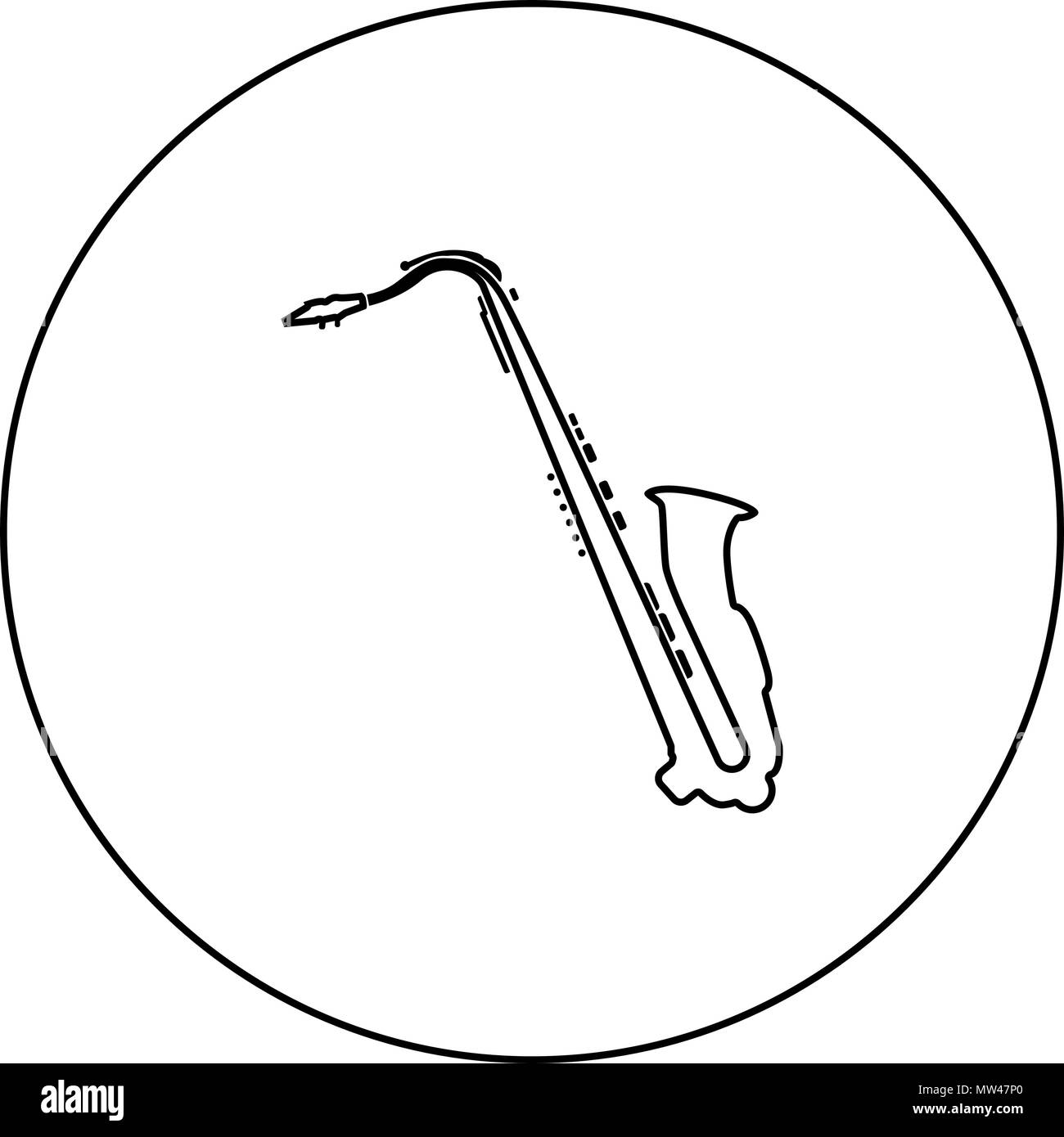 Saxophone in concert musical instrument Black and White Stock Photos ...