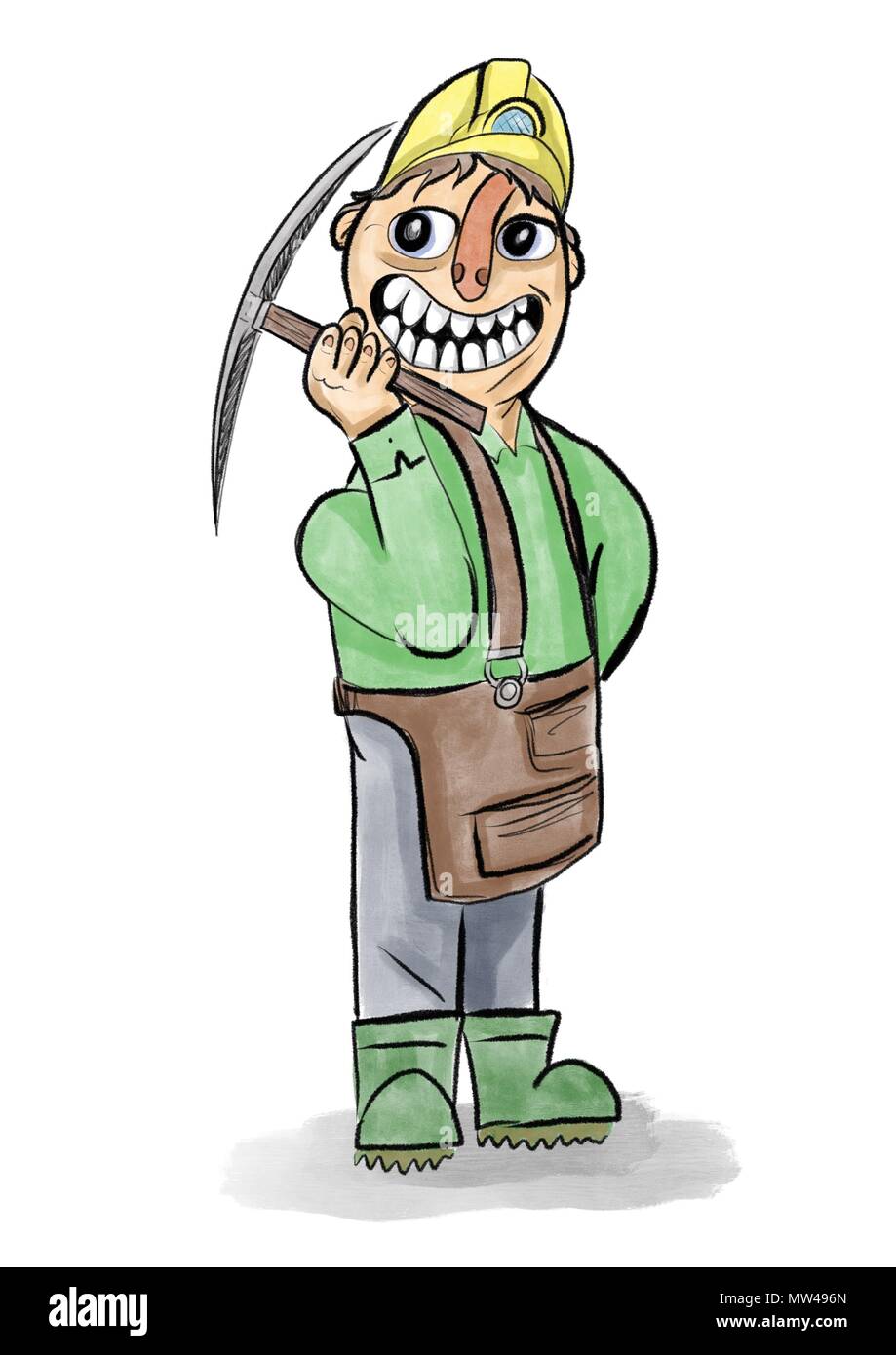 Miner with pickaxe at work hi-res stock photography and images - Alamy