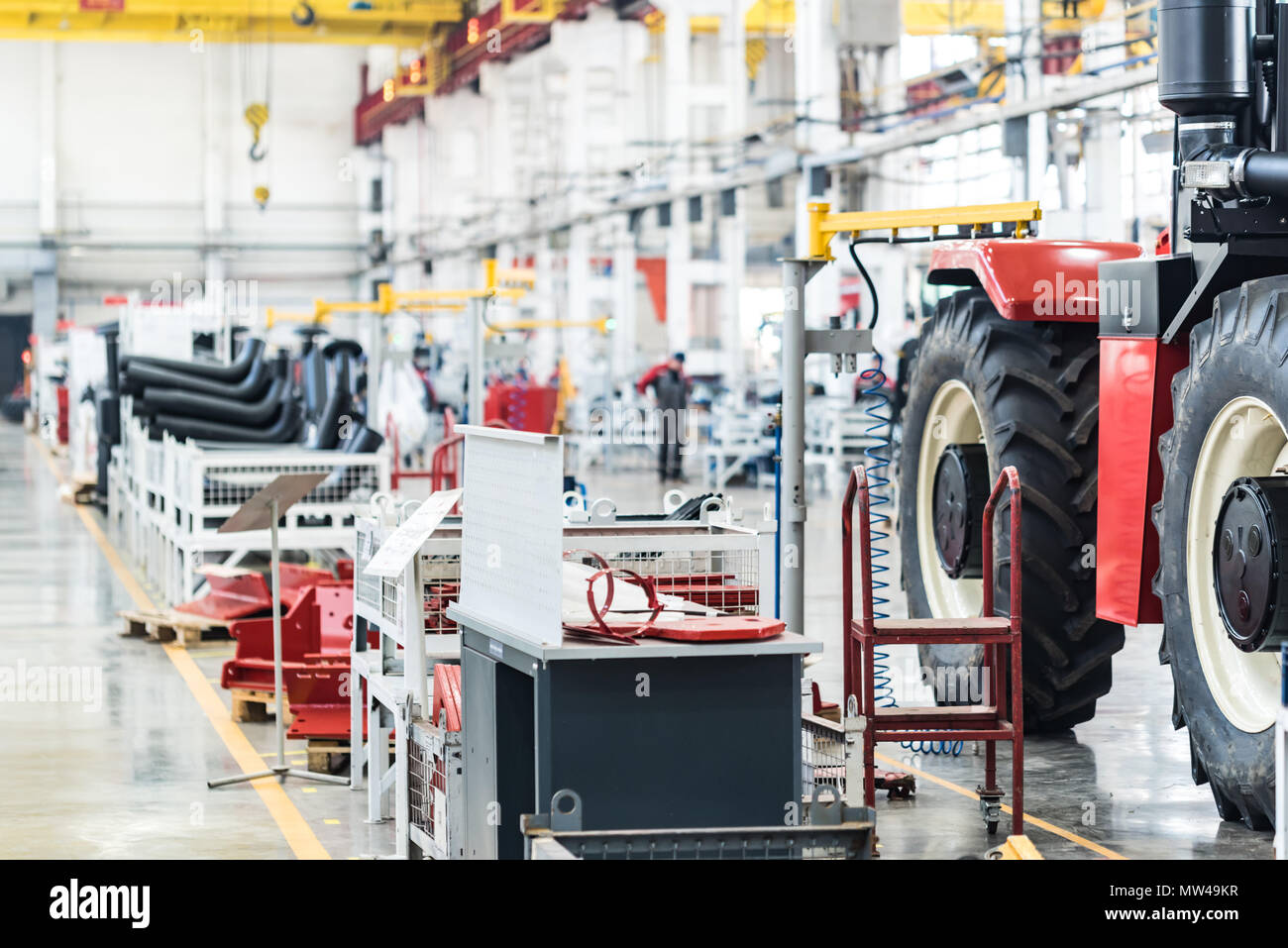 Assembly workshop interior at big industrial plant Stock Photo - Alamy