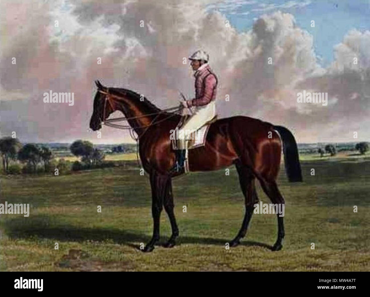 . English: 1840 Epsom Derby winner Little Wonder. Painting after John ...